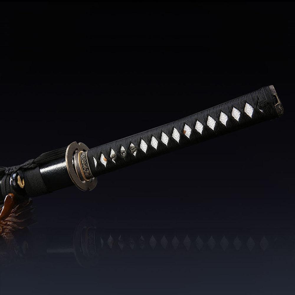 Handmade Damascus Carbon Steel Japanese Samurai Katata Sword - TrueKatana