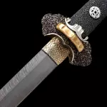 Tang Dao | Handmade Chinese Tang Dao Sword With Black Rayskin Scabbard ...