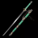Tang Dao | Handmade Chinese Tang Dao Sword With Green Rayskin Scabbard ...