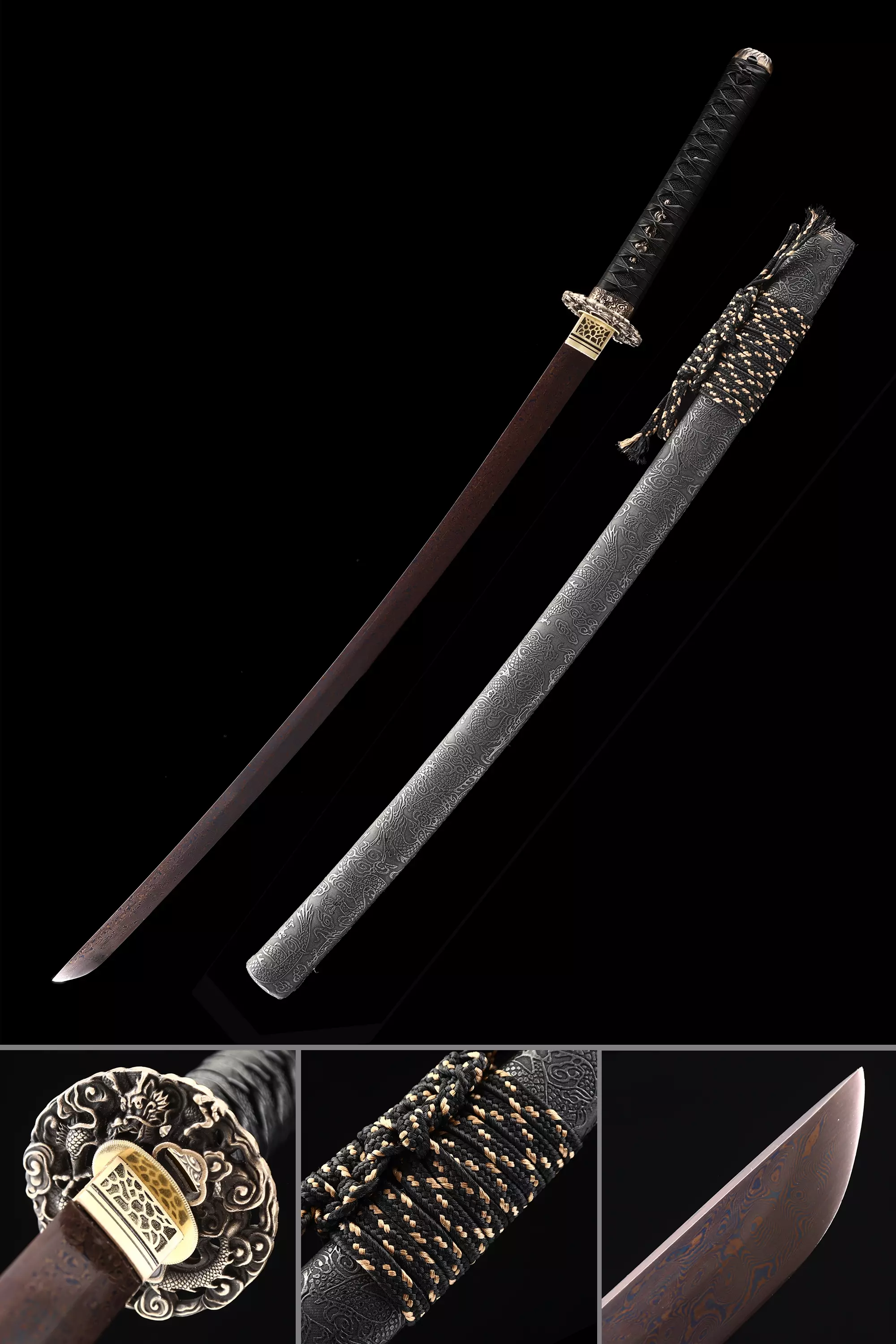 Dragon Samurai Sword | Handmade Japanese Samurai Sword 1000 Layer ...
