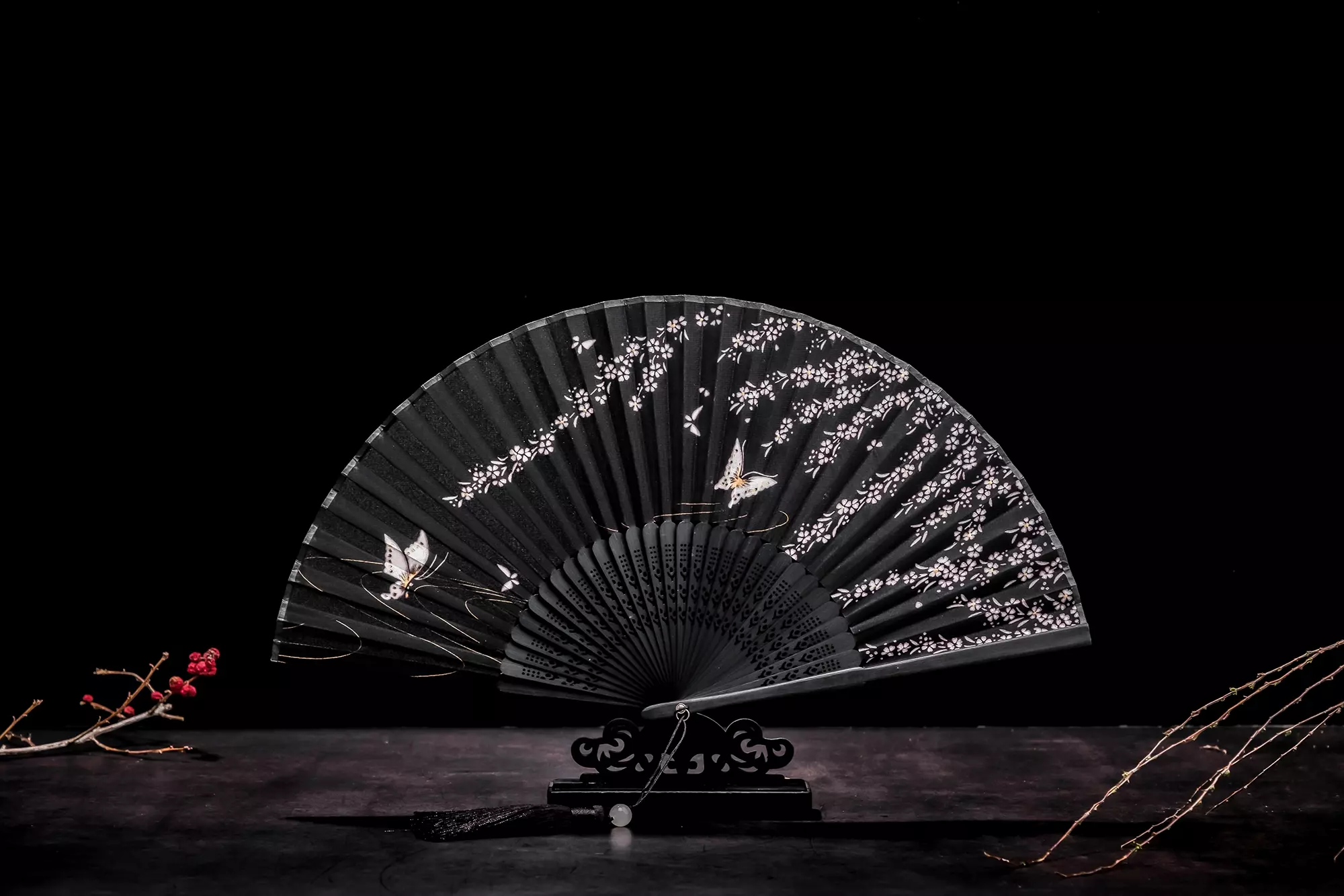 Vintage Japanese Fan | Vintage Japanese Folding Silk Hand Held Fan ...