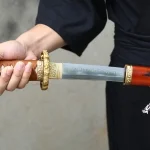 Tachi Sword | T10 Carbon Steel Tachi Sword with Hamon Blade, Red ...