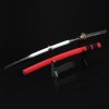 Red Rayskin Forged T10 Steel Clay Tempered Real Hamon Katana Samurai ...