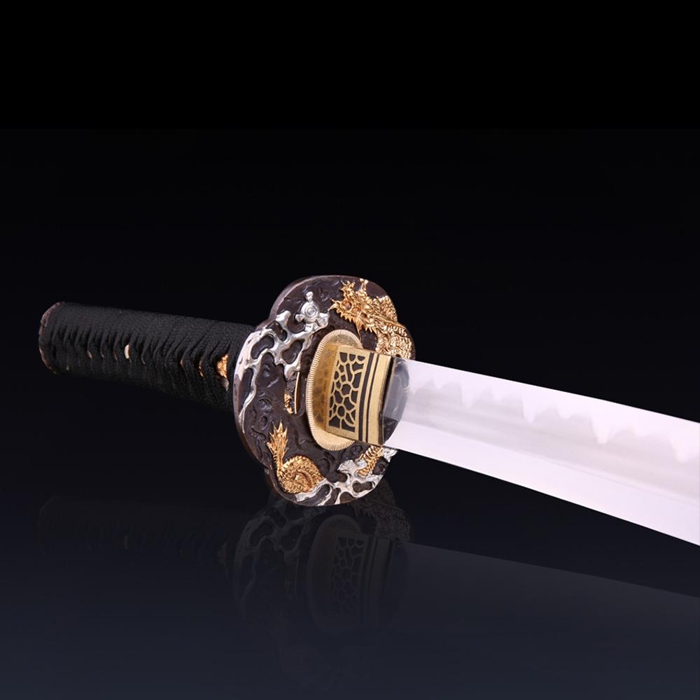 Handmade Dragon Cloud Tsuba Real Japanese Katana Samurai Sword - TrueKatana