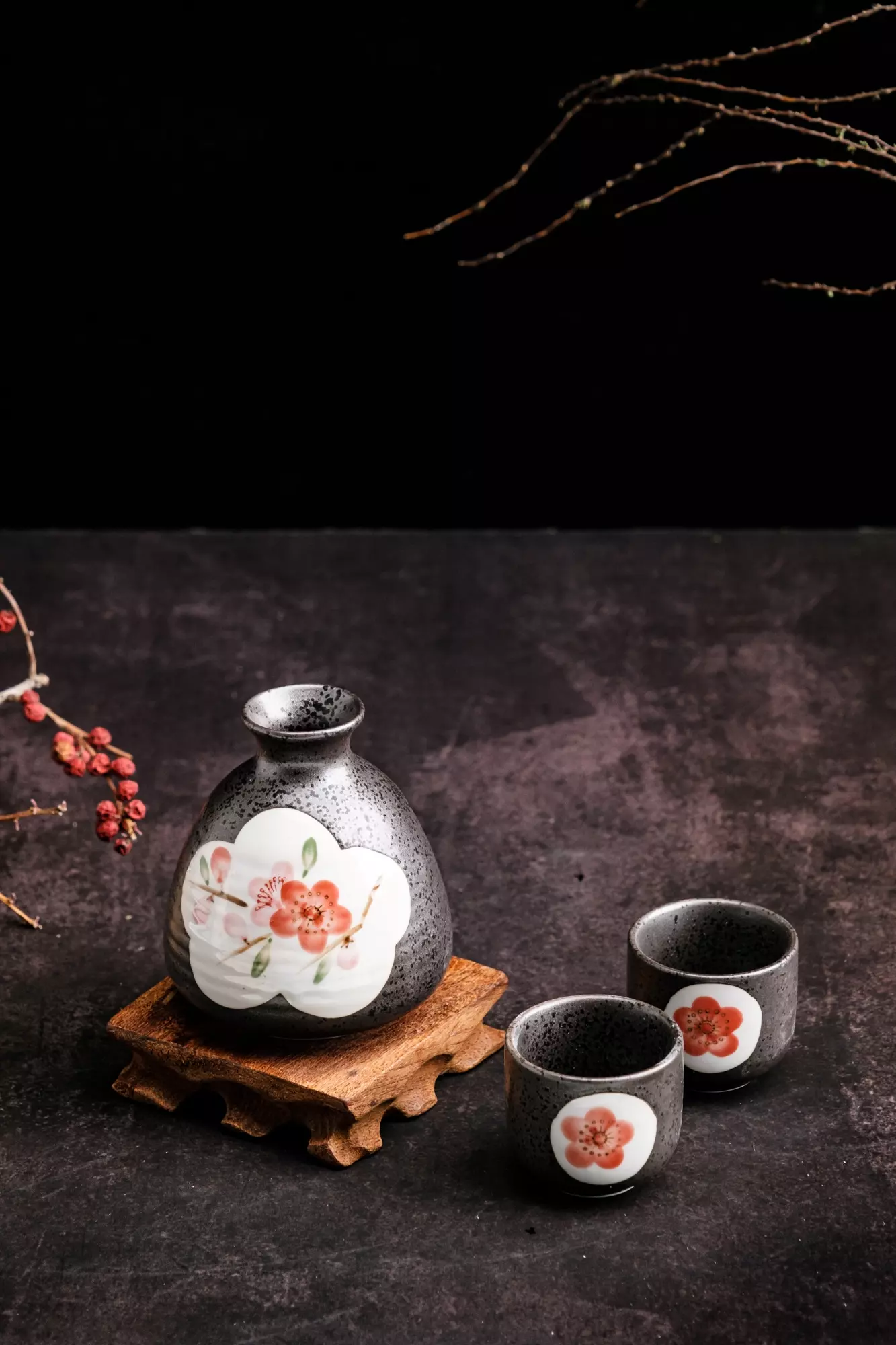 Sake Serving Set | Japanese Sake Set With 1 Sake Carafe Bottle And 2 ...