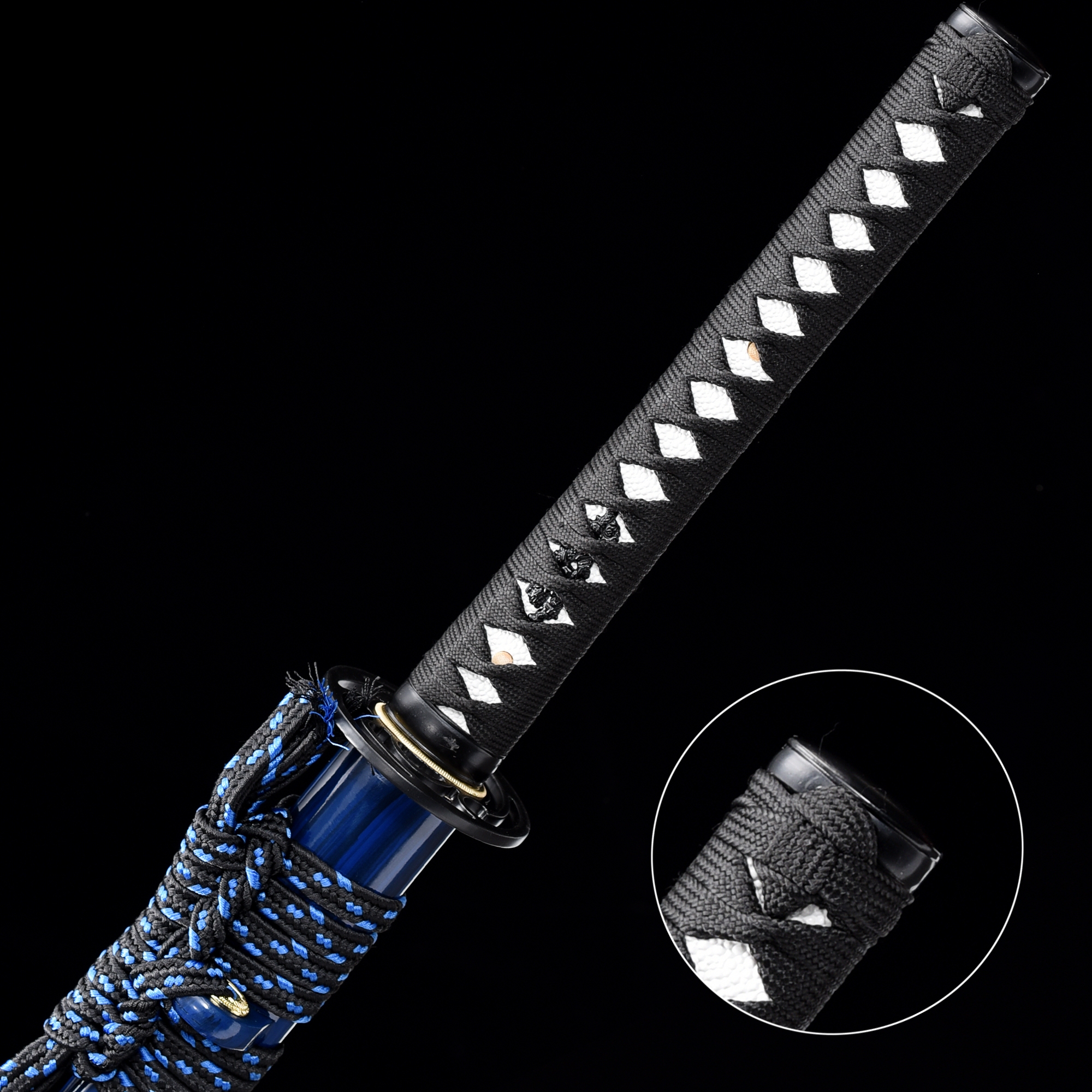 Handmade High Manganese Steel Blue Blade Real Japanese Ninjato Ninja ...