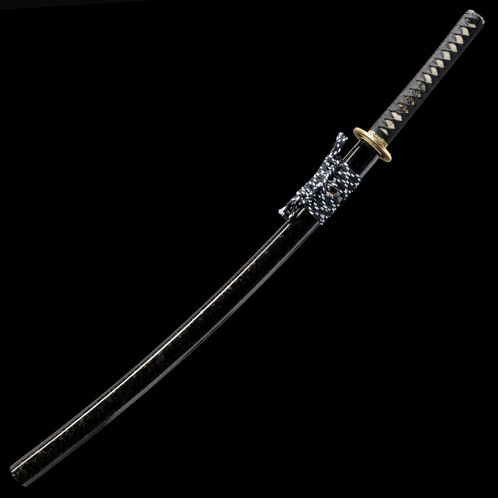 Black Handmade Damascus Steel Real Hamon Blade Katana Japanese Samurai Black Handmade Damascus Steel Real Hamon Blade Katana Japanese Samurai