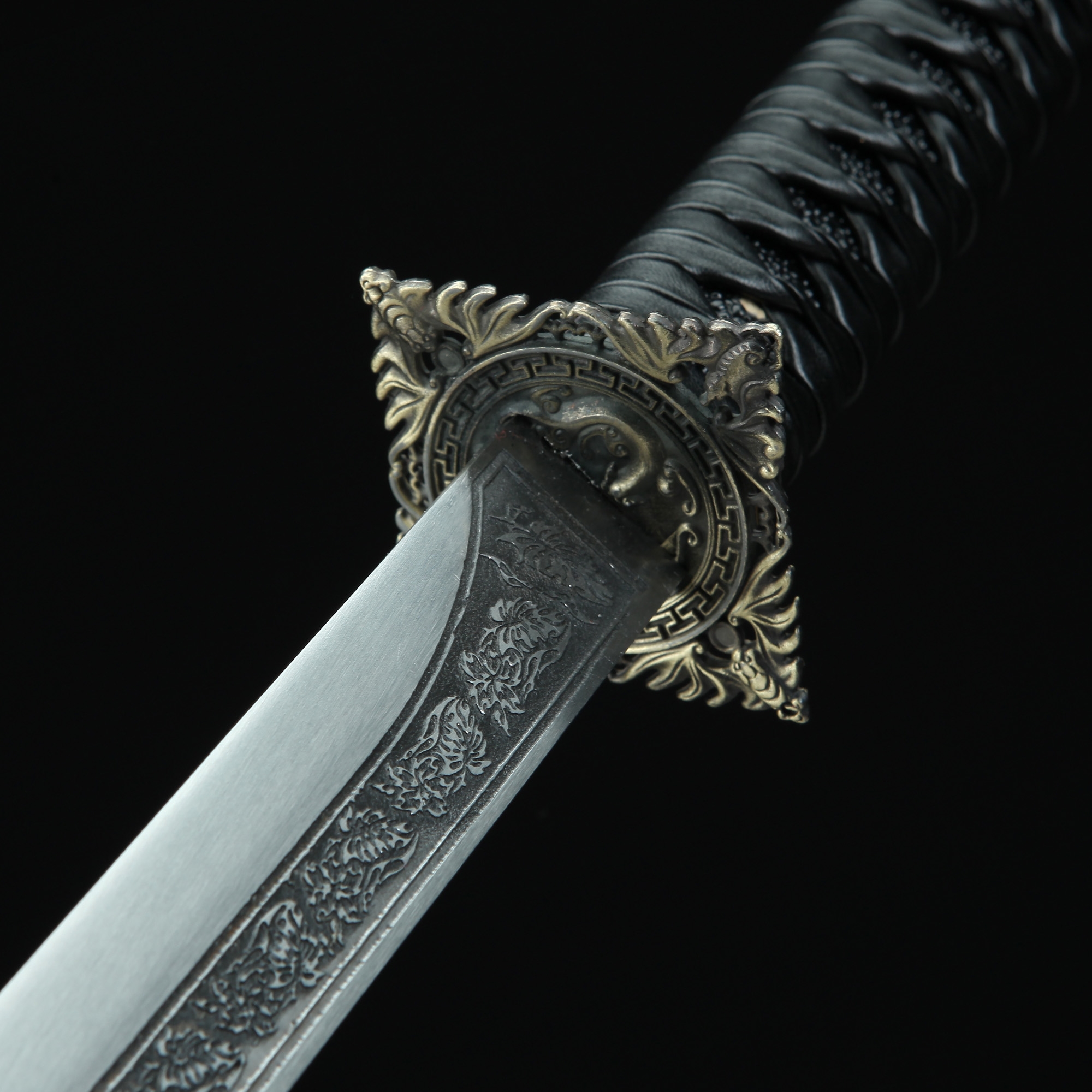 High Manganese Steel Straight Blade Chokuto Japanese Ninjato Ninja ...