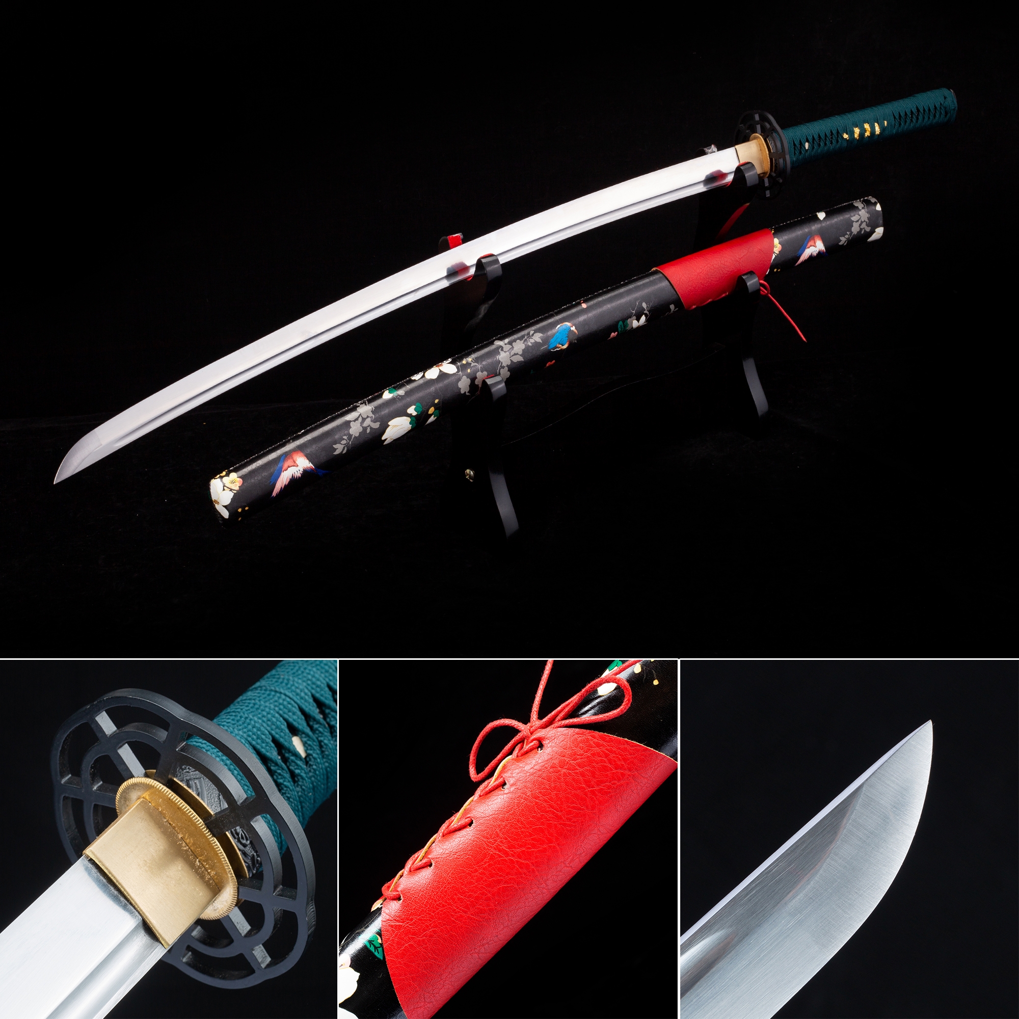 Handmade High Manganese Steel Sharpening Japanese Katana Samurai Swords ...