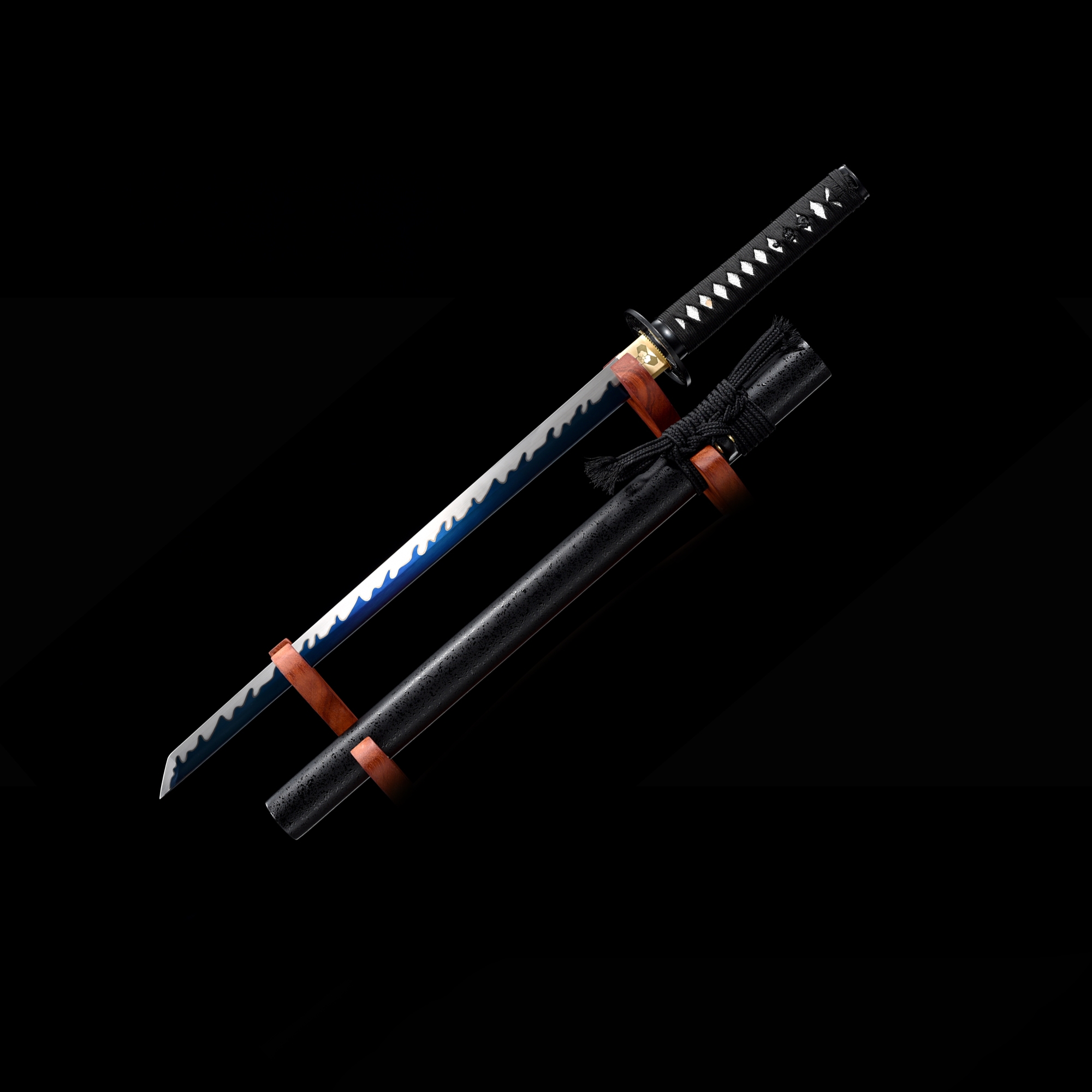 Handmade High Manganese Steel Blue Blade Real Japanese Ninjato Ninja ...