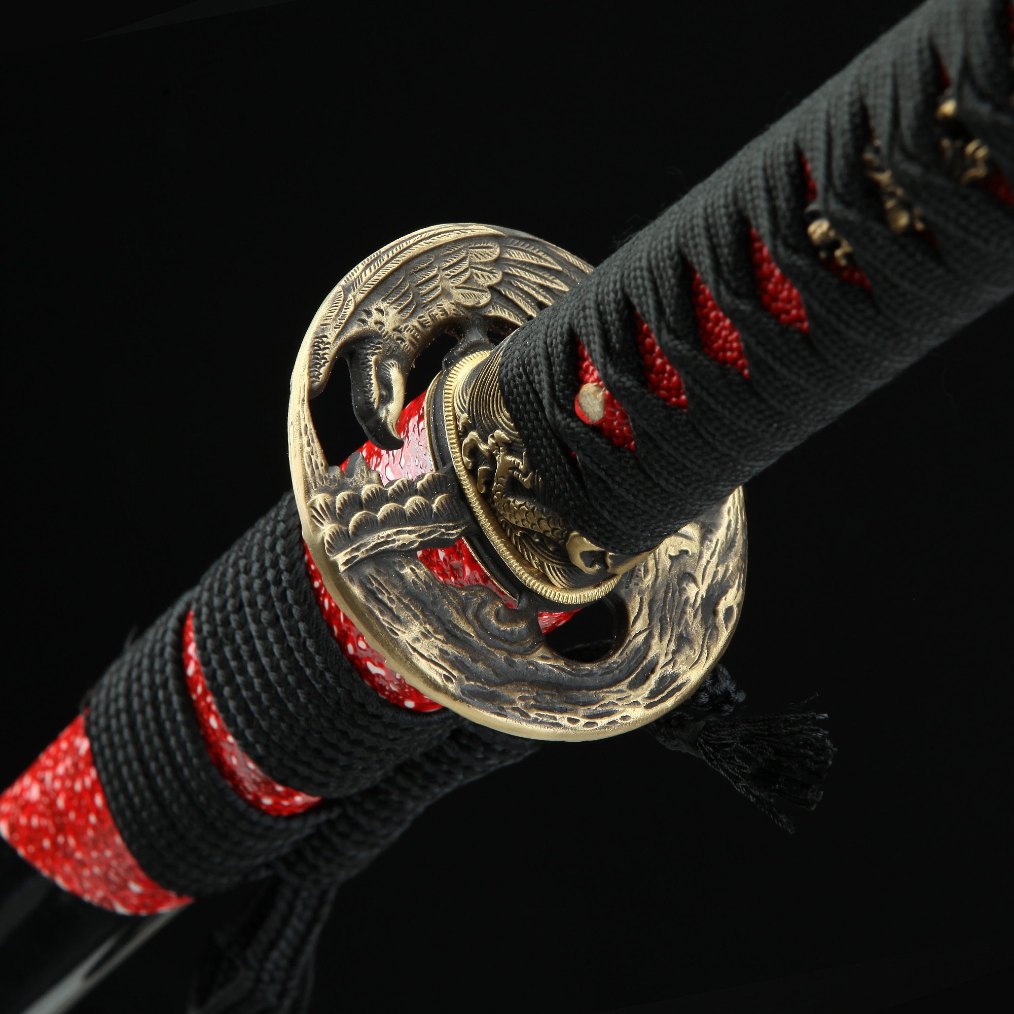 Handmade Pattern Steel Real Hamon Japanese Katana Samurai Sword With ...