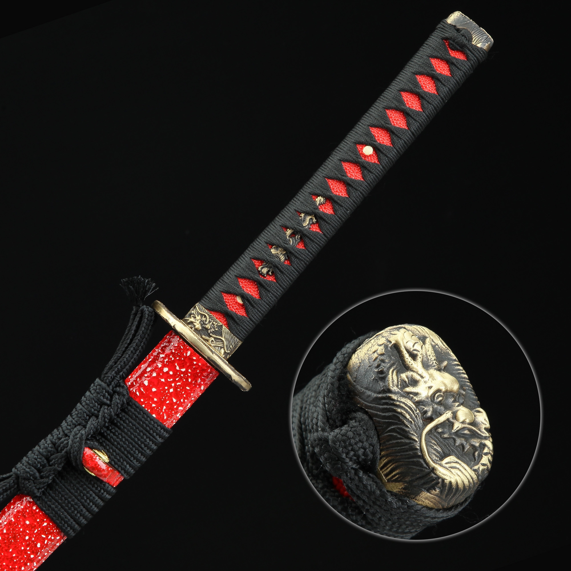 Handmade Pattern Steel Real Hamon Japanese Katana Samurai Sword With ...