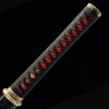 Red Black Ninja Theme Full Tang Hand Forged Ninjato Straight Katana ...
