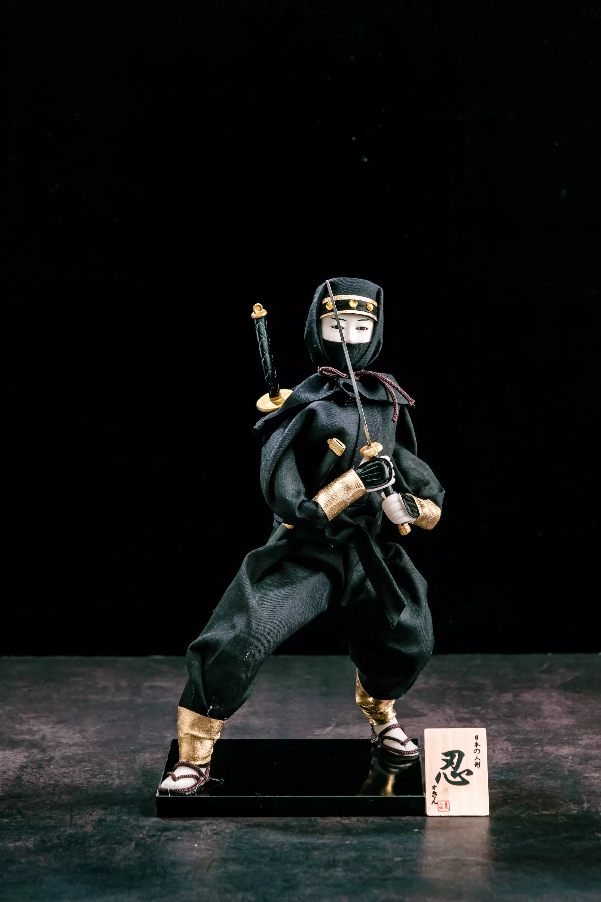 Ninja Doll | Japanese Ninja Warrior Statue Doll With Black Uniform ...
