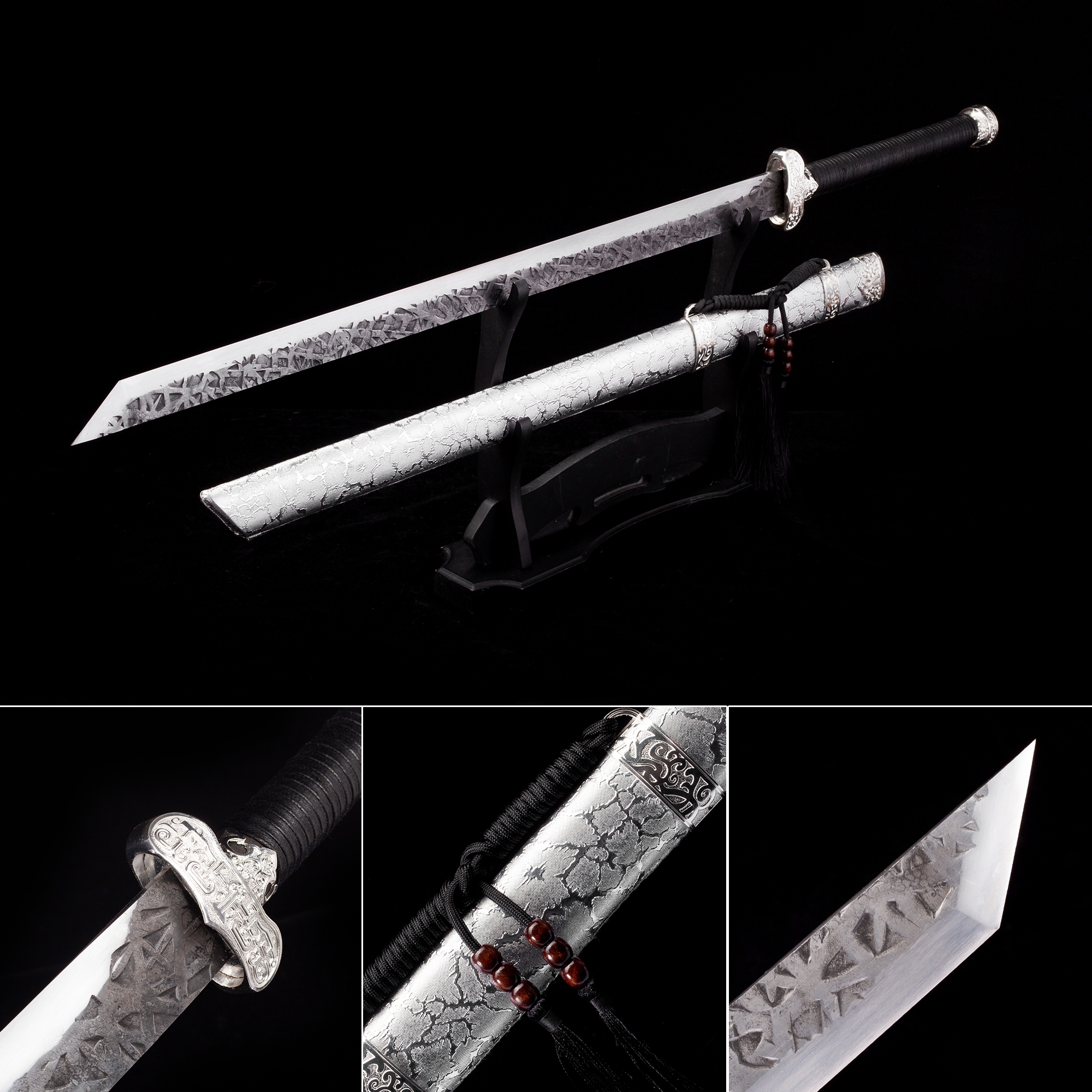 Handmade High Manganese Steel Straight Blade Japanese Ninjato Ninja ...