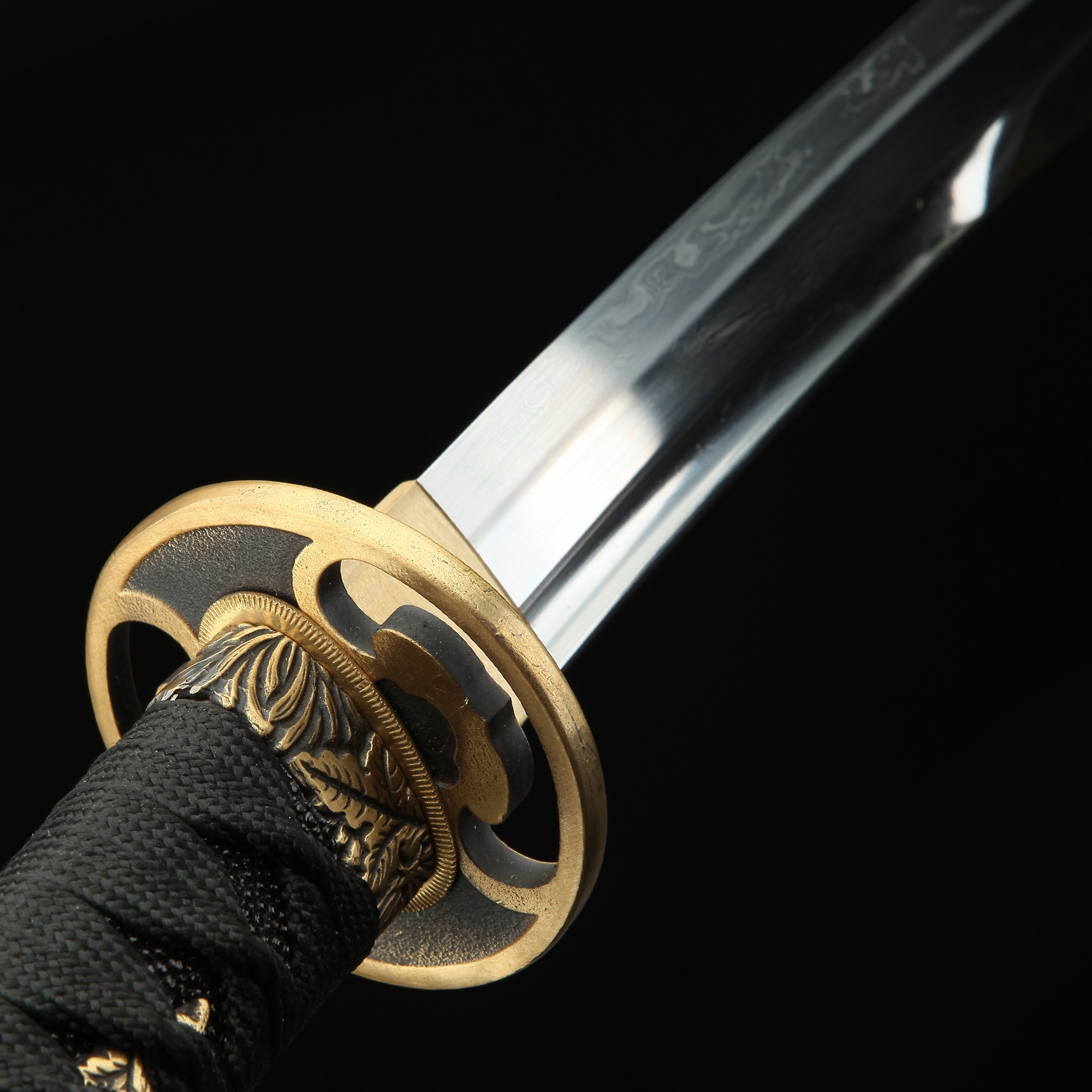Handmade Real Carbon Steel Japanese Tanto Wakizashi Swords With Green ...