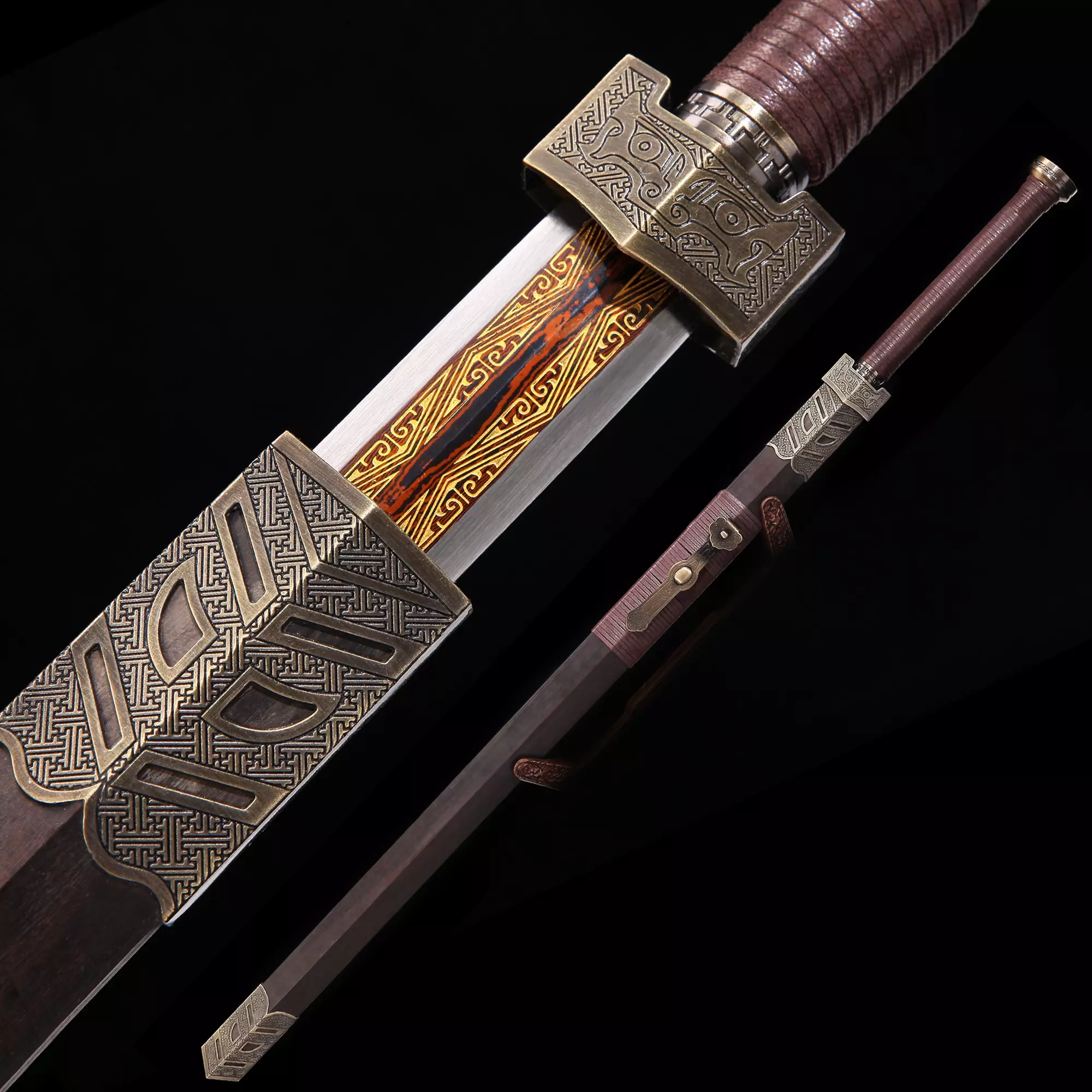 Han Jian Sword | Handmade Pattern Steel Branding Blade Chinese Han ...