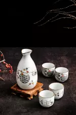Ceramic Sake Set | Japanese Sake Serving Set Include 1pc Sake Bottle ...