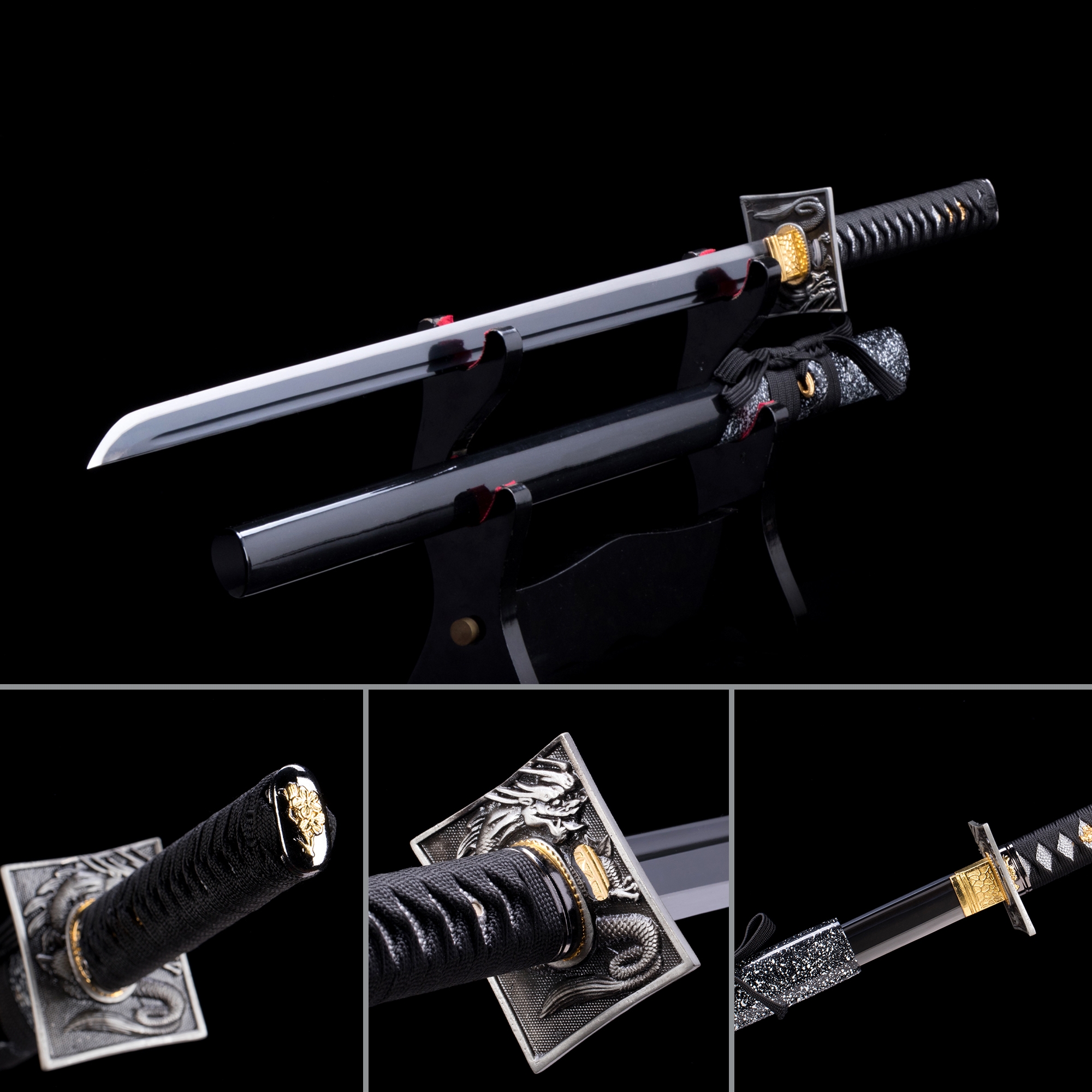 Handmade Steel Straight Blade Chokuto Japanese Ninjato Ninja Swords ...