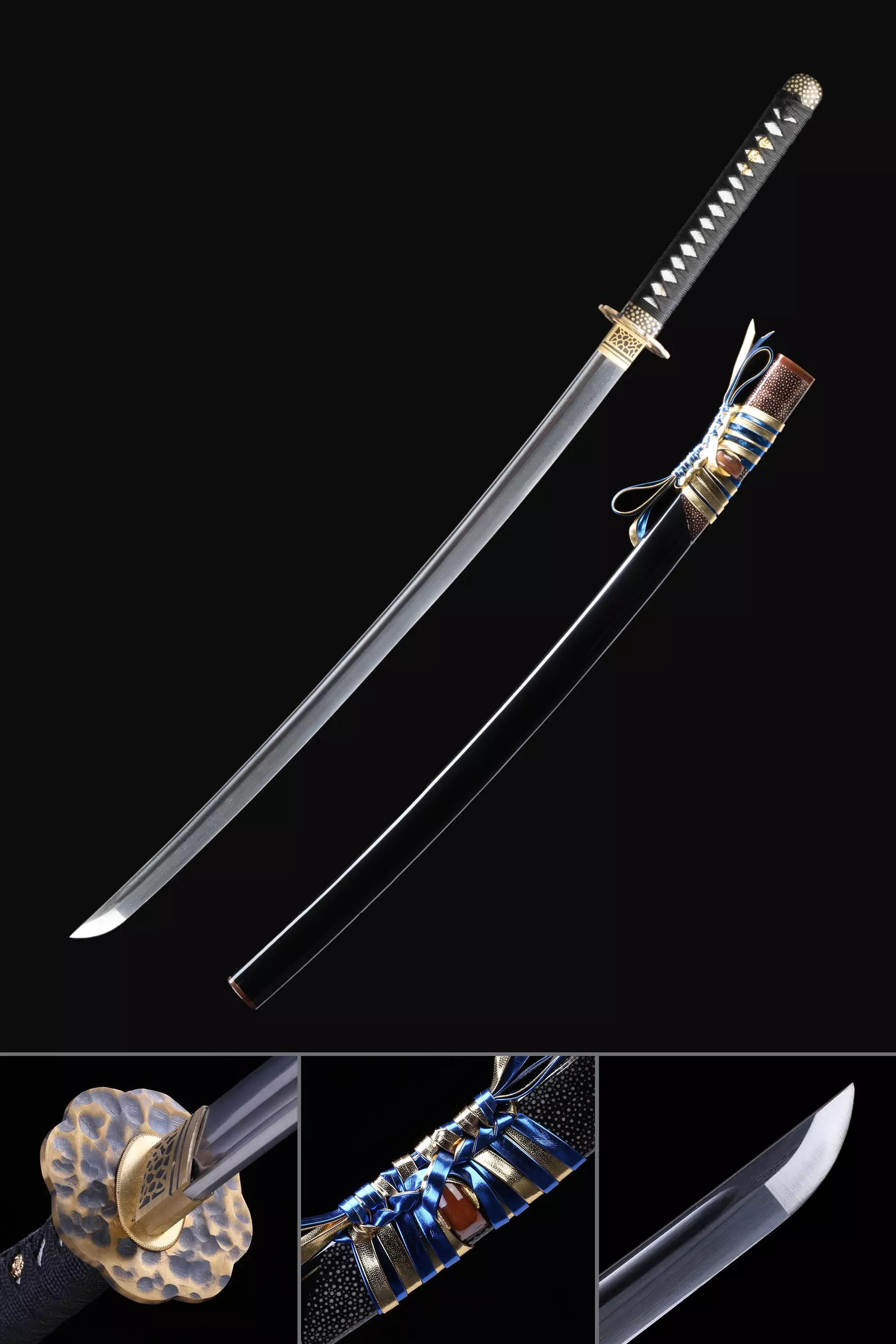 Katana | Handmade Japanese Samurai Sword Damascus Steel Full Tang ...
