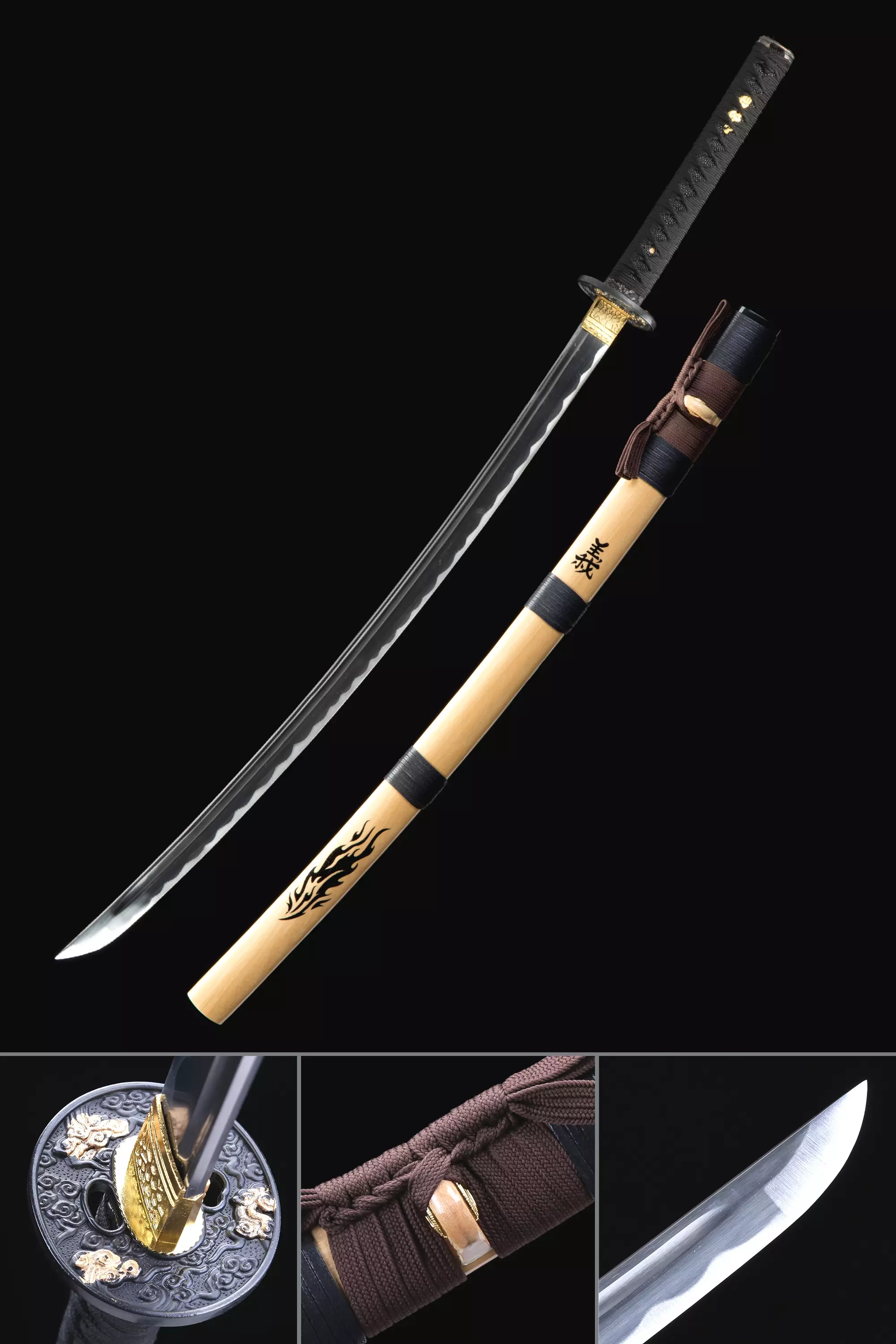 1060 Carbon Steel Katana | Handmade Traditional Japanese Katana Sword ...