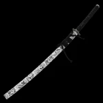 Handmade Japanese Samurai Sword With Python Theme Saya - TrueKatana