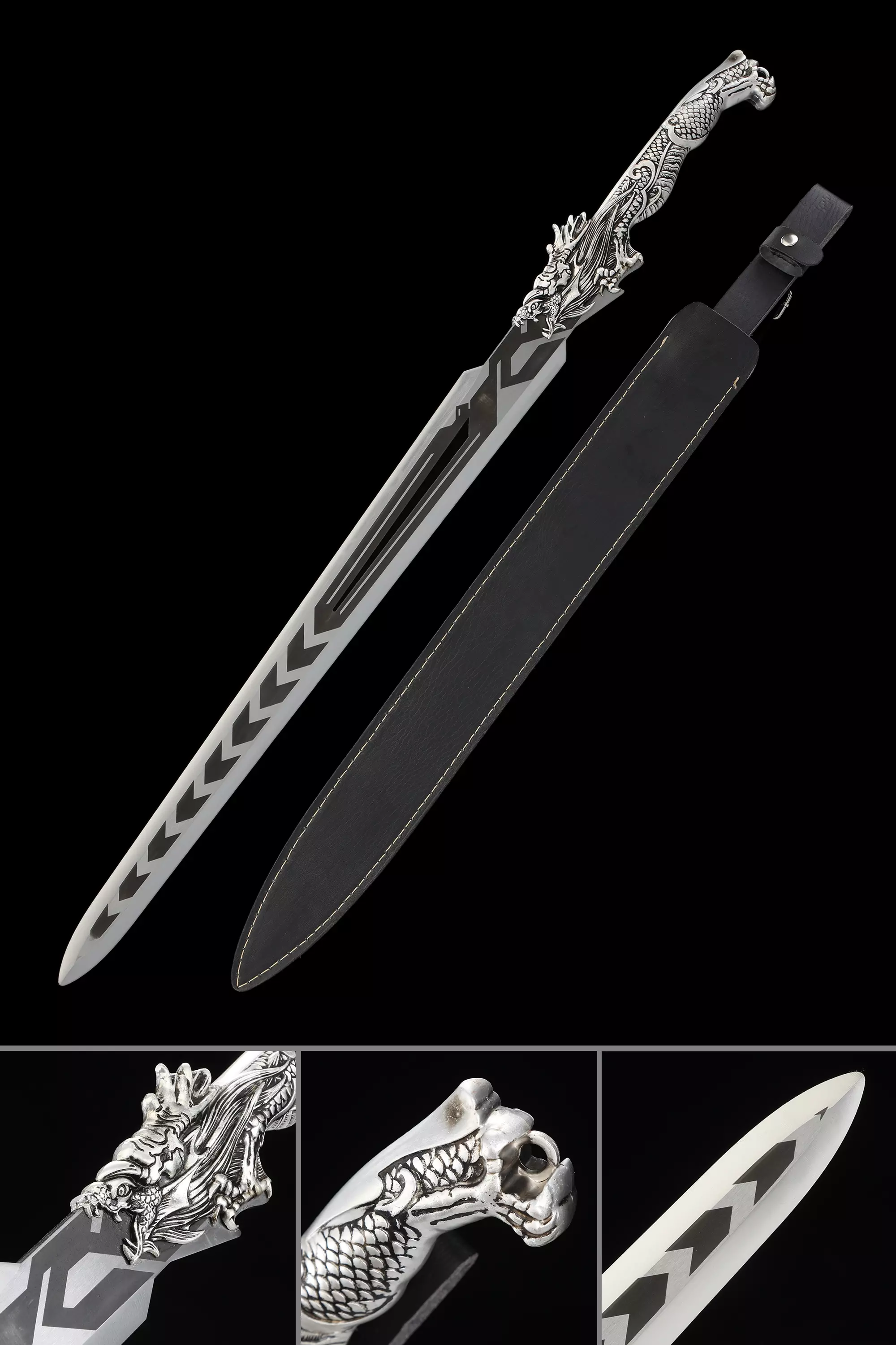 Fantasy Sword | Handmade Fantasy Sword With Silver Dragon Handle ...