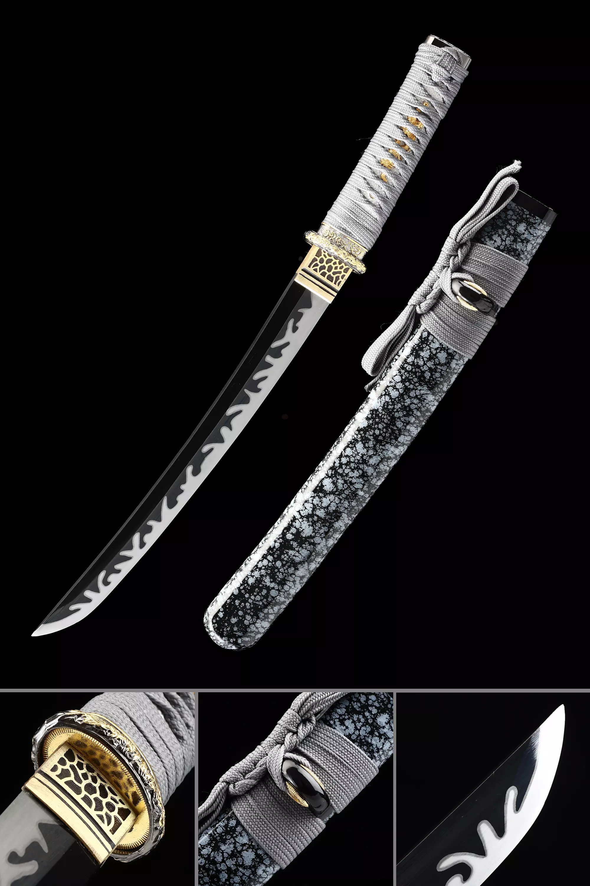 Customer Reviews | Handmade Japanese Tanto Sword With Black Blade ...
