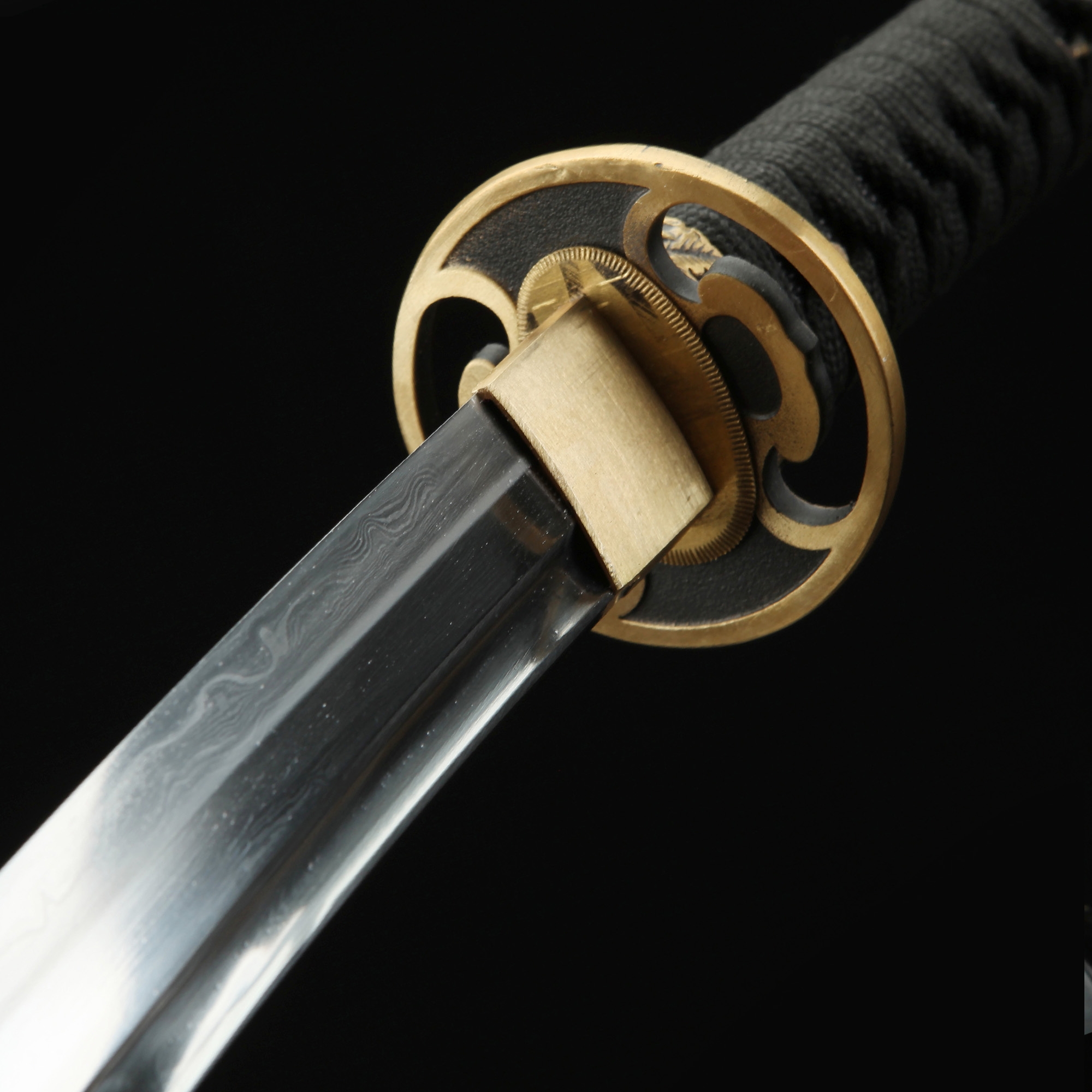 Handmade Real Carbon Steel Japanese Tanto Wakizashi Swords With Green ...