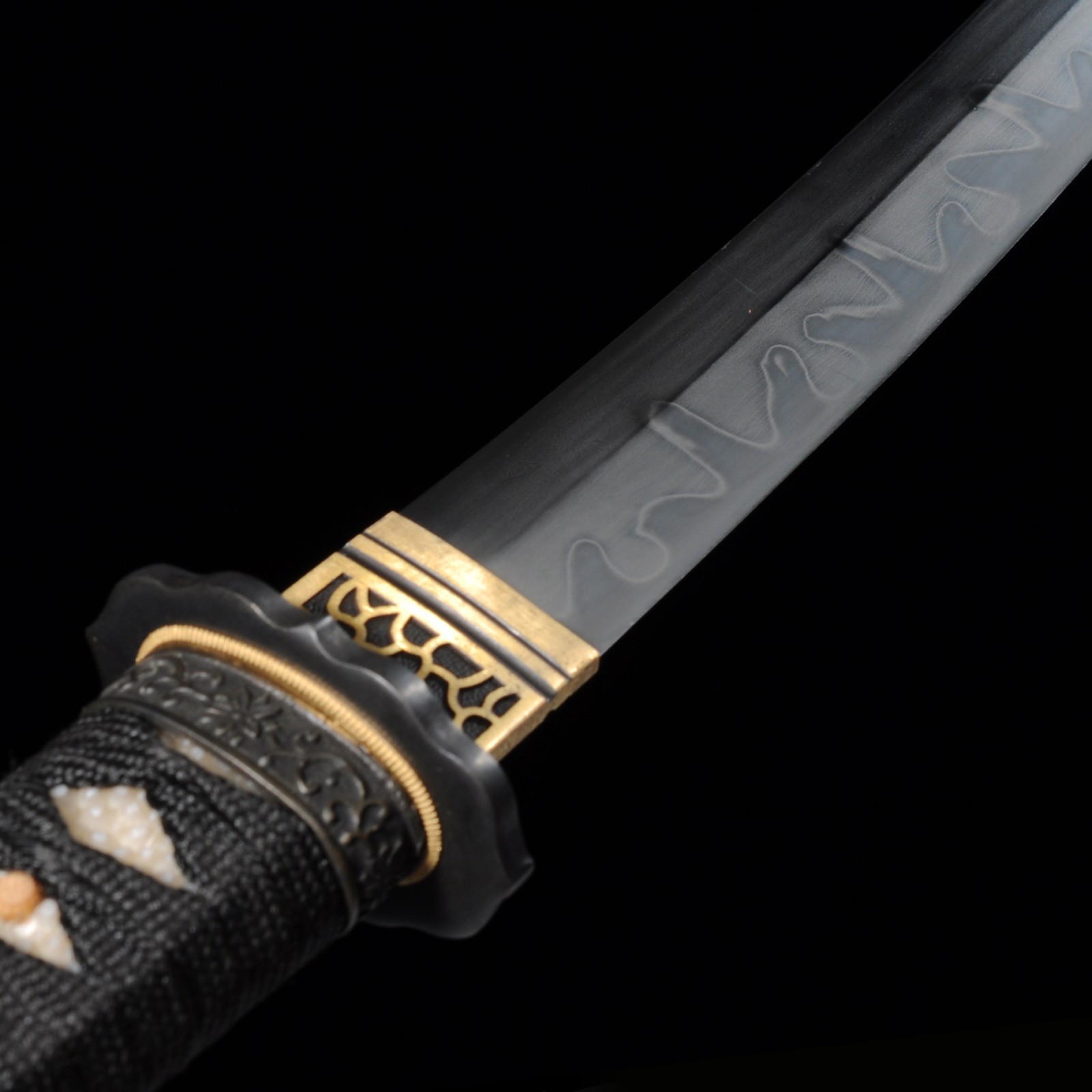 Handmade Carbon Steel Japanese Samurai Sword Real Hamon Tanto Swords ...