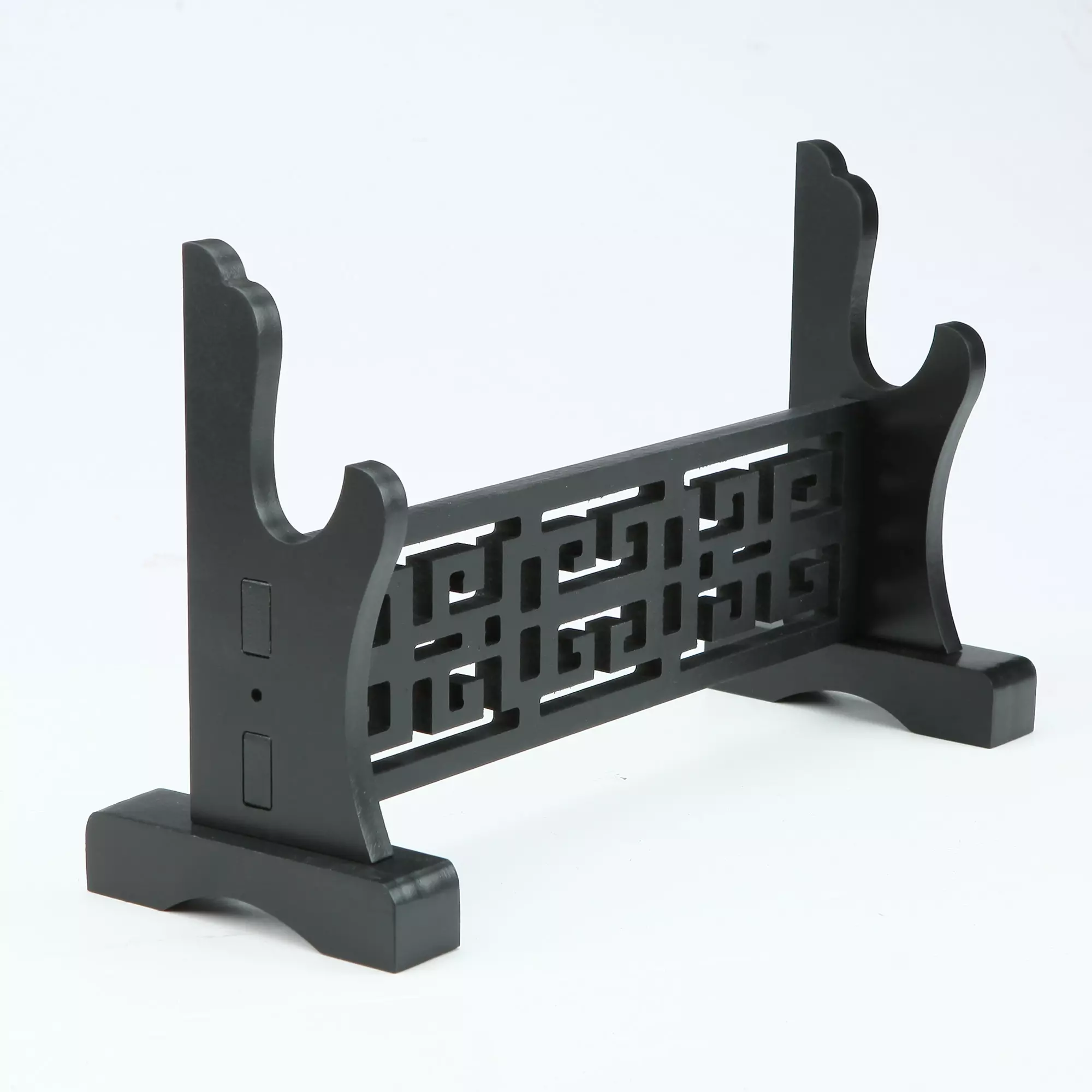 Katana Holder | Handmade Black Wooden Single Tier Katana Sword Stand ...