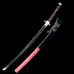 Snake Katana | T10 Carbon Steel Katana with Snake Tsuba in Black-Red ...