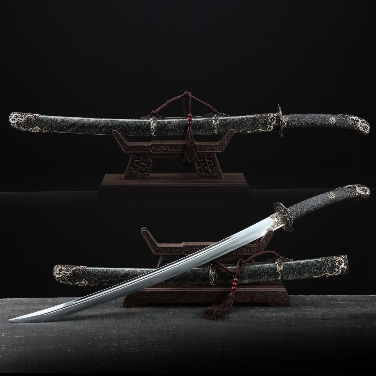 Oxtail Dao | Chinese Oxtail Dao Saber Sword Broadsword Damascus Steel ...