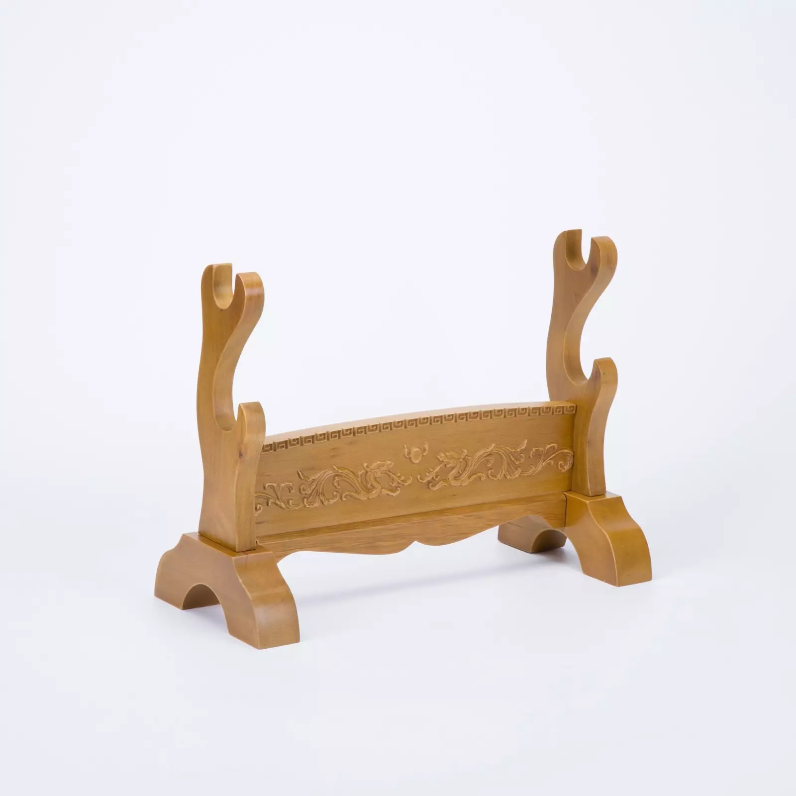 Sword Display Stand | Handmade Double Chinese Dragon Carving Theme Real ...