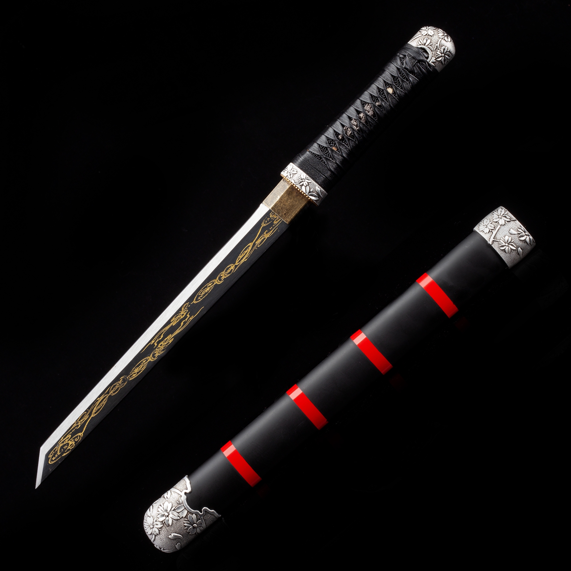 Handmade High Manganese Steel Real Japanese Hamidashi Tanto Sword With ...