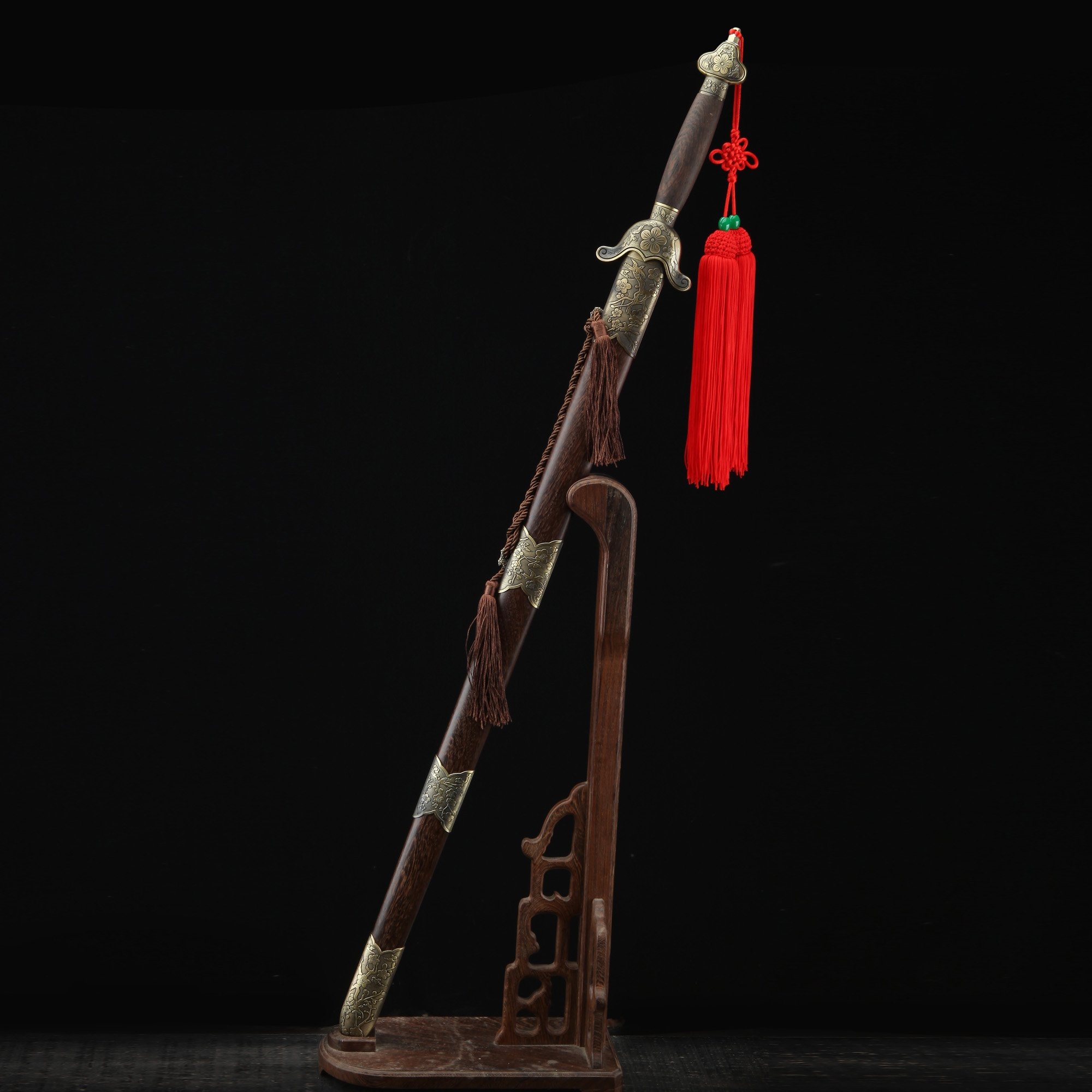 Plum Bossom Tai Chi Sword Handmade Real Taiji Sword With Bronze Brown ...