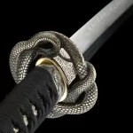 Handmade Japanese Samurai Sword With Python Theme Saya - TrueKatana