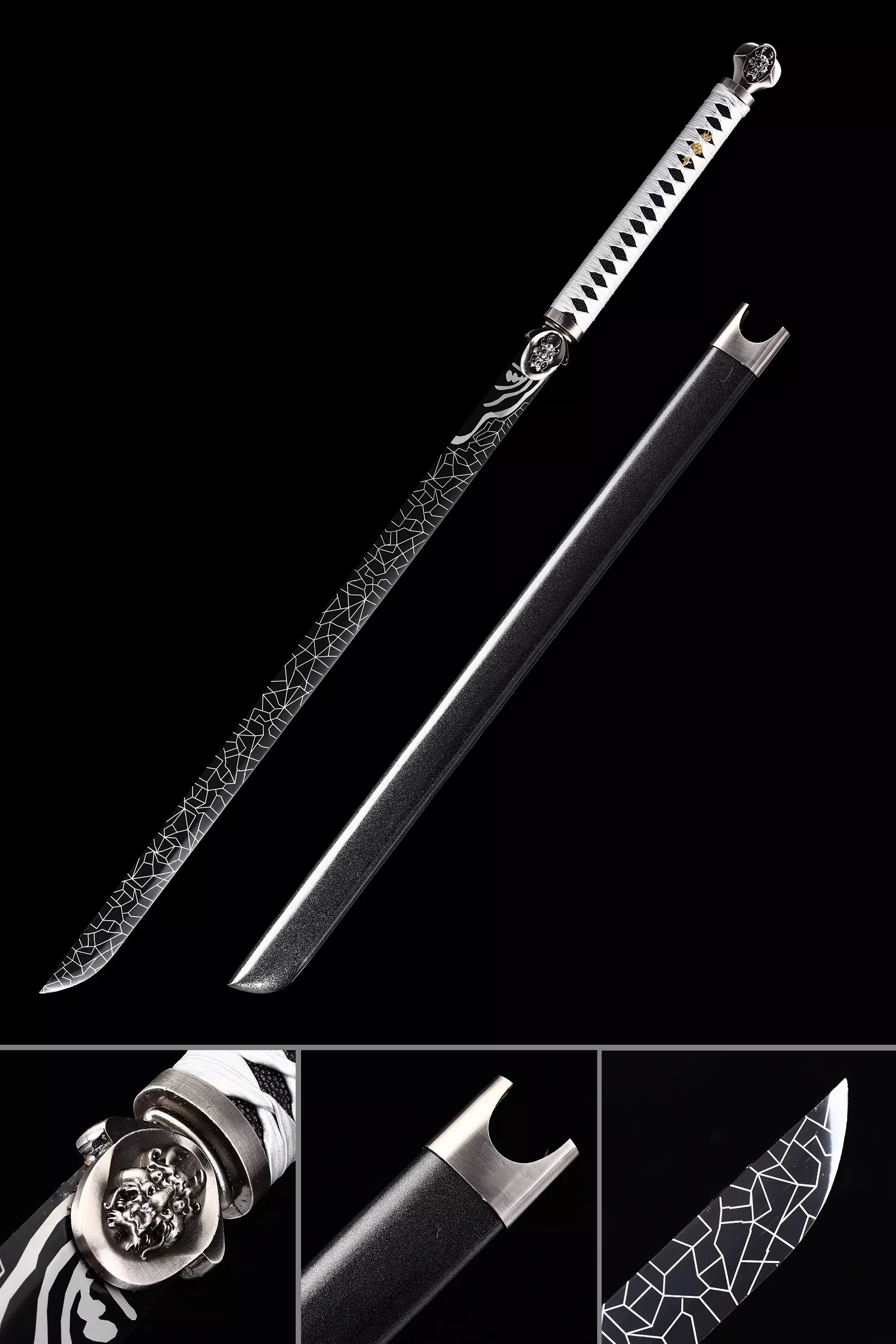 Modern Ninjato | Handmade Japanese Ninjato Swords With Black Blade And ...
