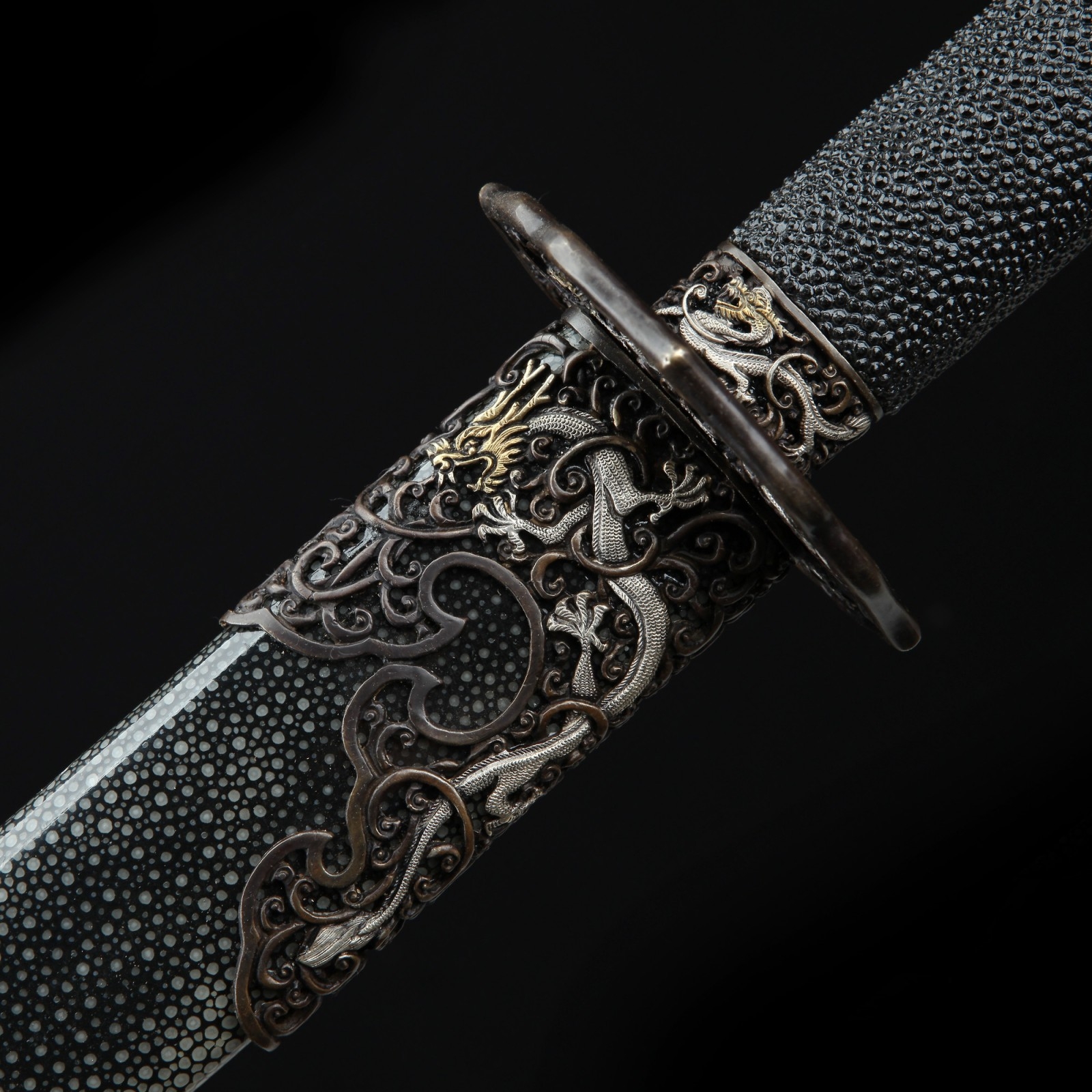 Dynastie Qin Chinoise Da Dao Sabre Épée Sabre En Acier Damas Argile ...