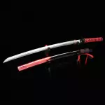 Black And Red Katana | T10 Carbon Steel Katana with Red-Black Tsuka in ...