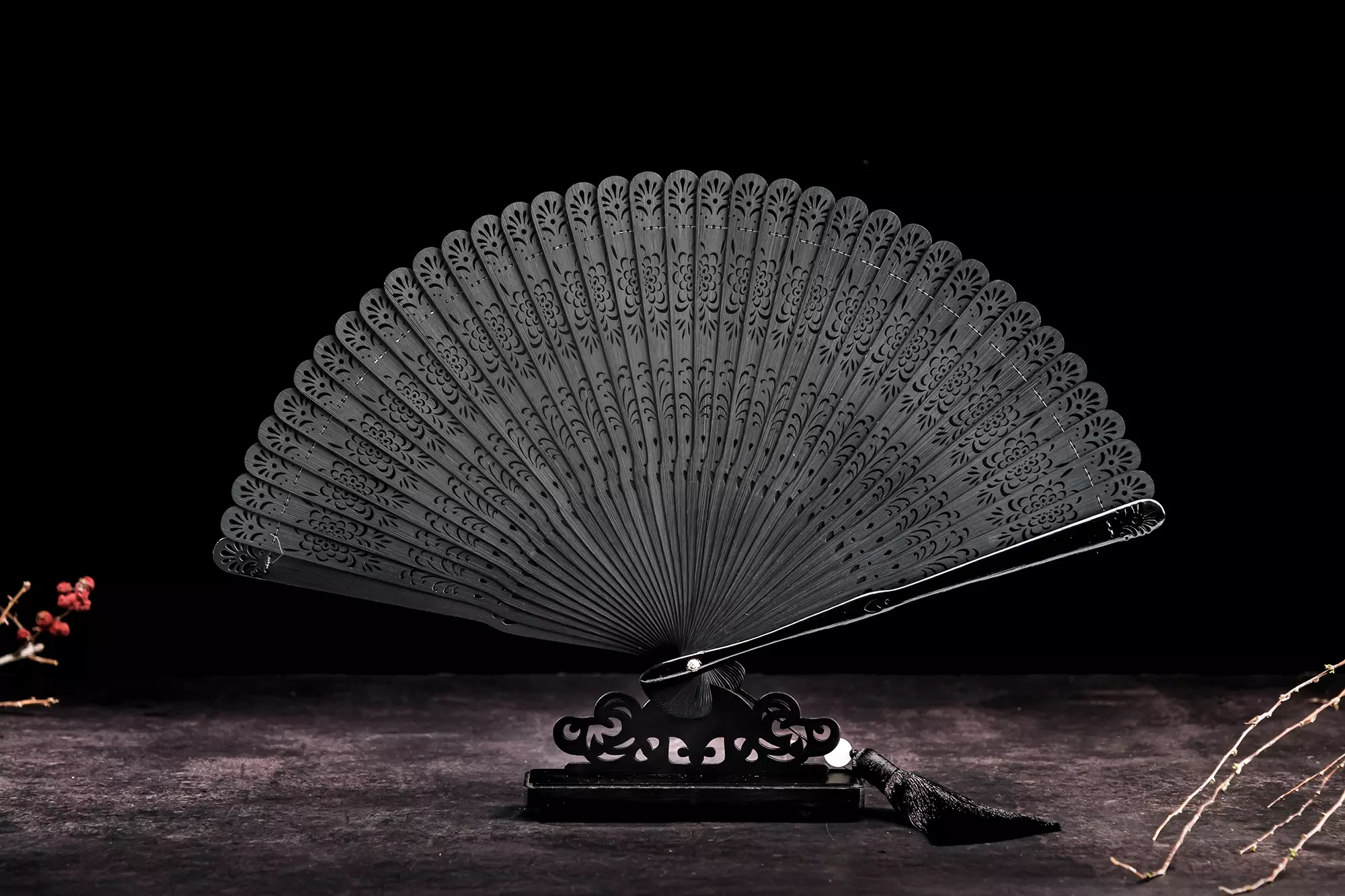 Vintage Japanese Fan | Vintage Japanese Folding Hand Held Fan With ...