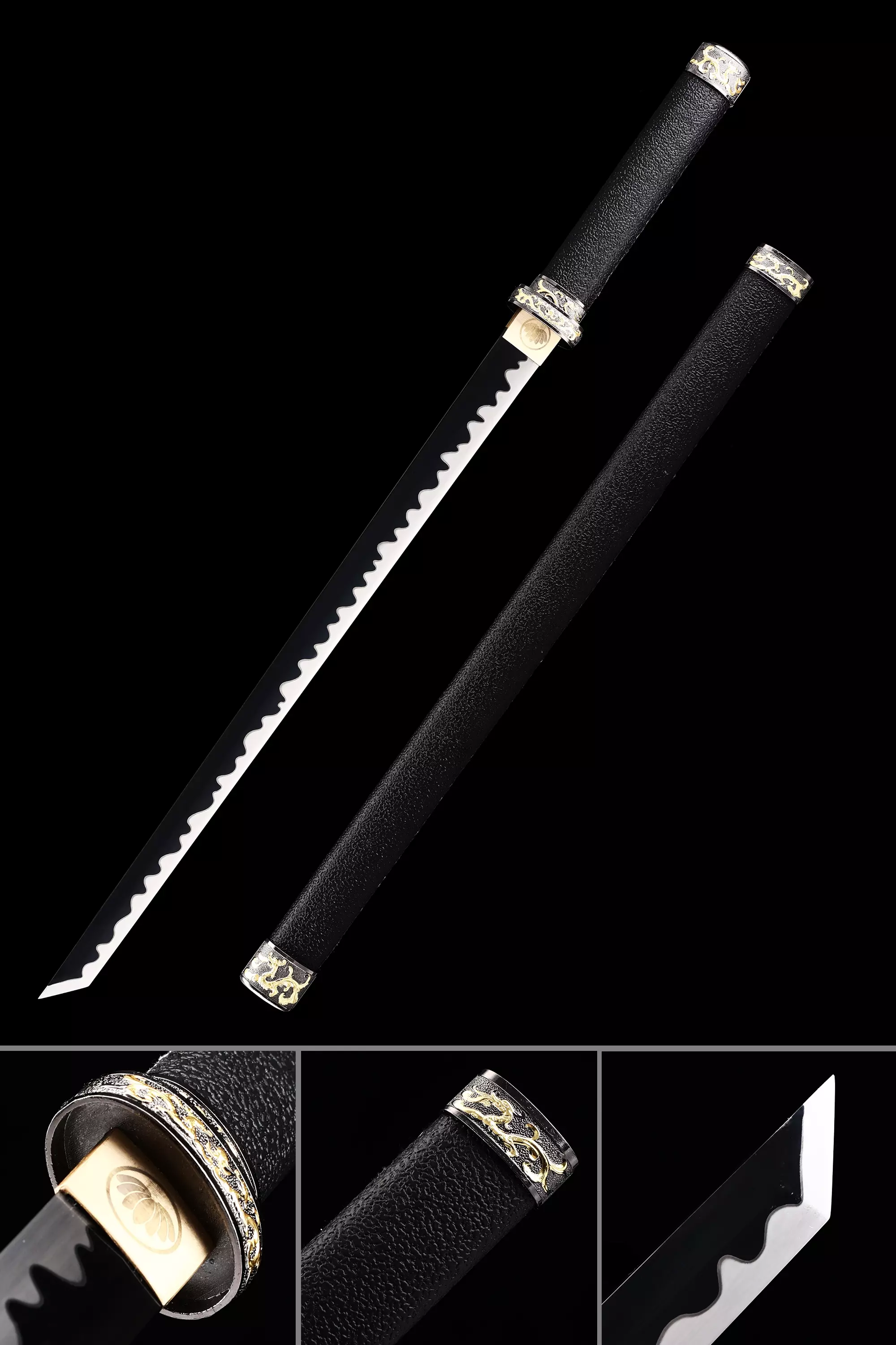 Black Ninja Sword | Handmade Japanese Ninjato Ninja Sword With Black ...