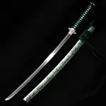 Green And White Katana | Handmade Japanese Katana Sword With Green And ...