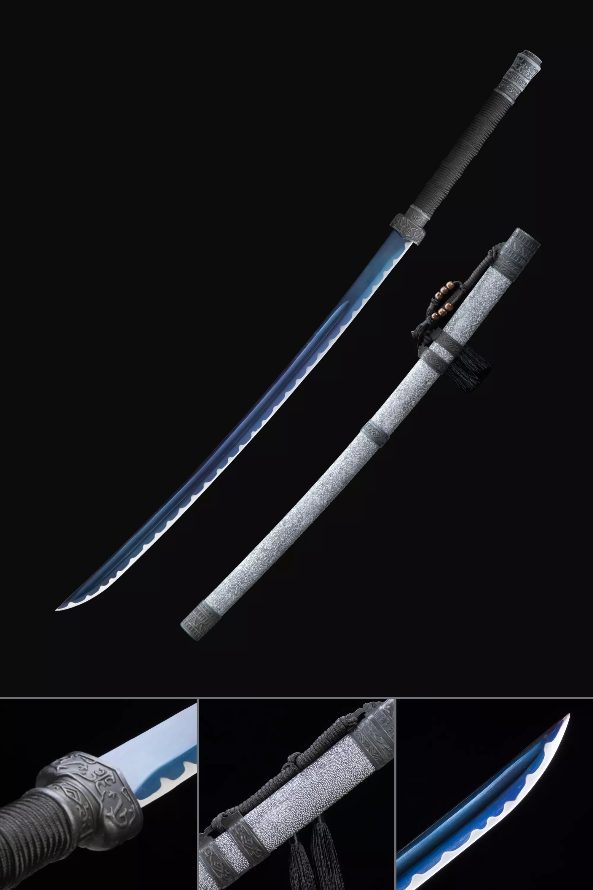 Chinese Dao | Handmade Chinese Dao Sword High Manganese Steel With Blue ...