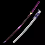 Purple Katana | T10 Carbon Steel Clay Tempered Purple Blade Katana with ...