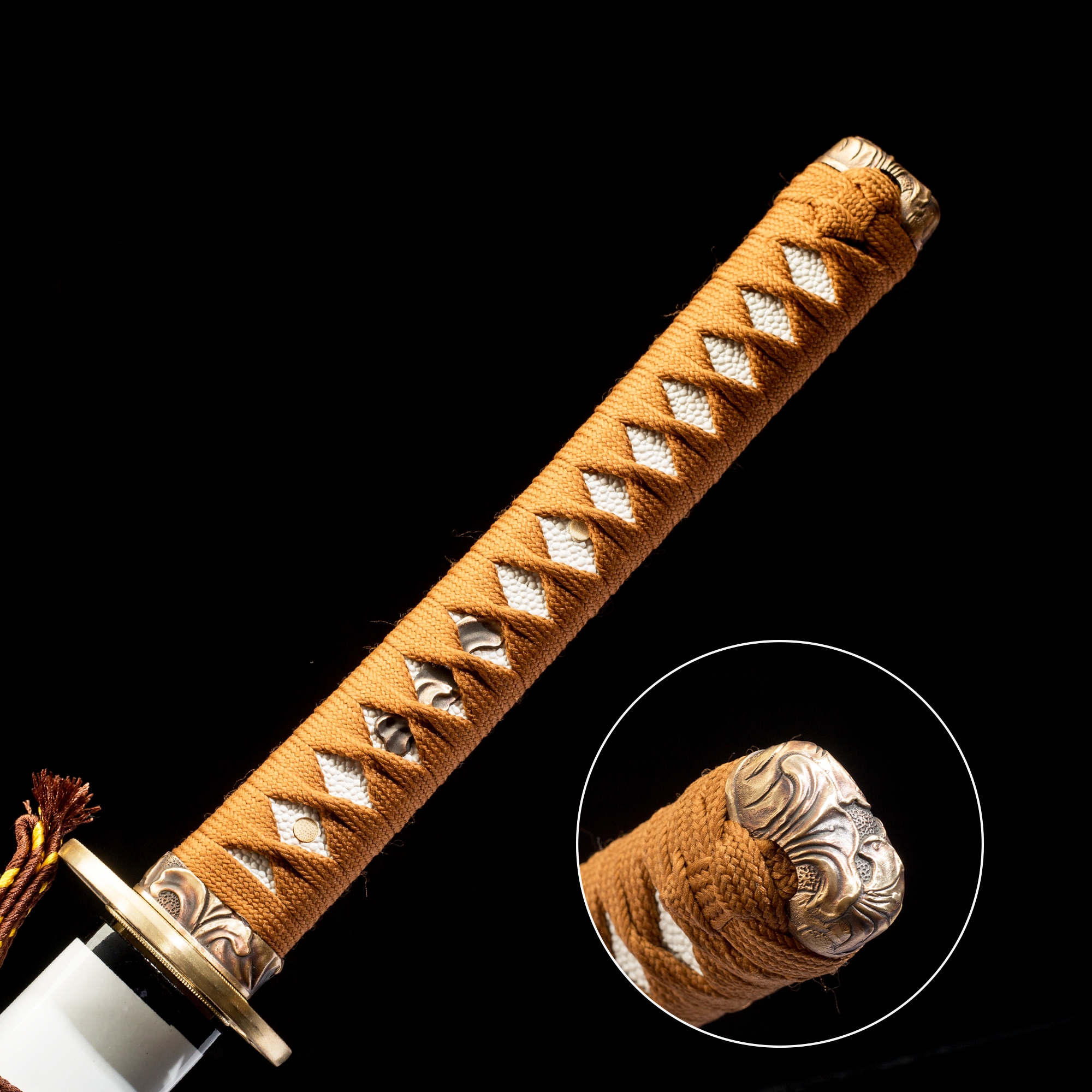 Handmade Pattern Steel Red Blade Japanese Katana Samurai Swords With ...