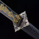 Japanese Straight Sword | Handmade Japanese Straight Sword With Blue ...