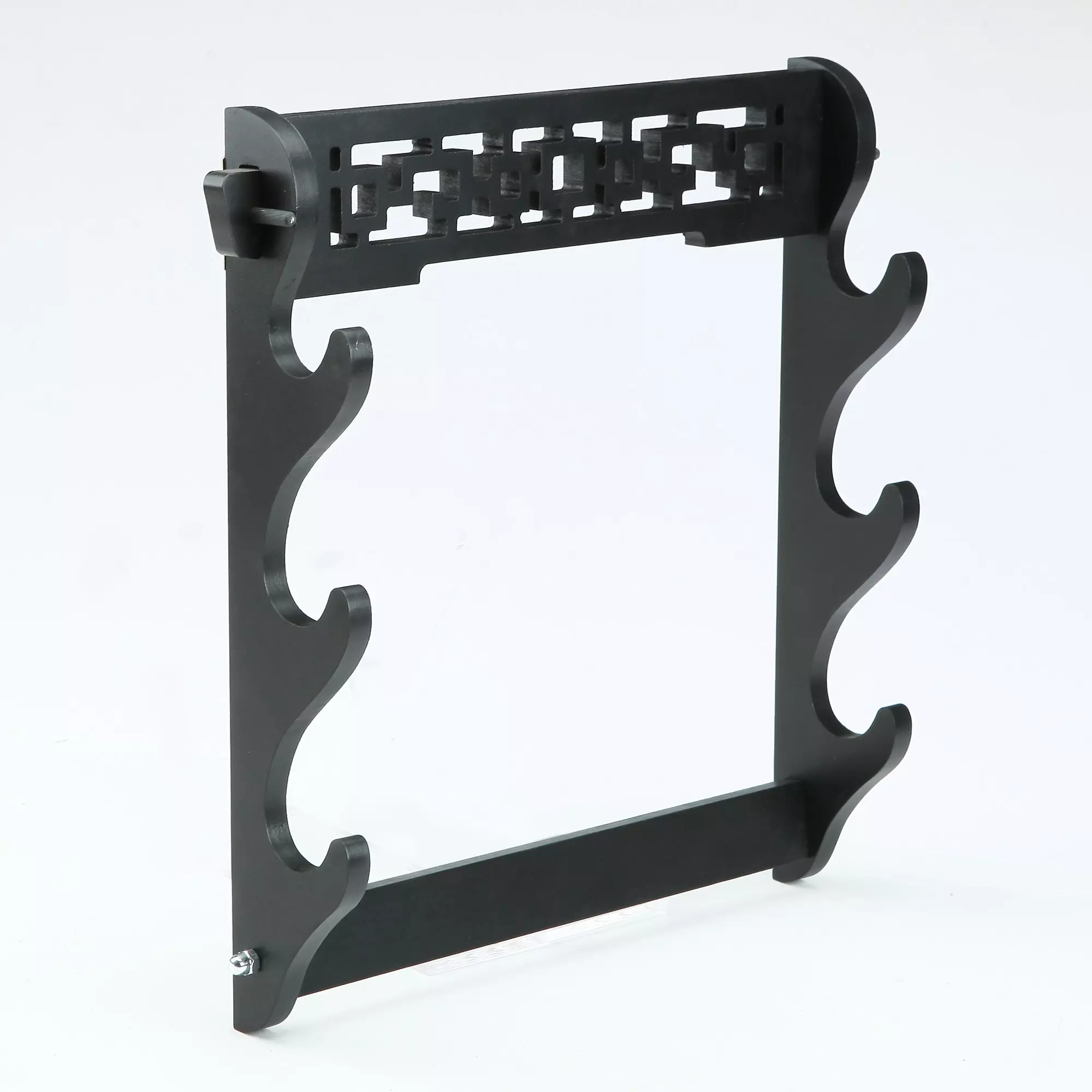 Katana Wall Mount | Handmade Black Wooden 3 Tier Katana Sword Stand ...