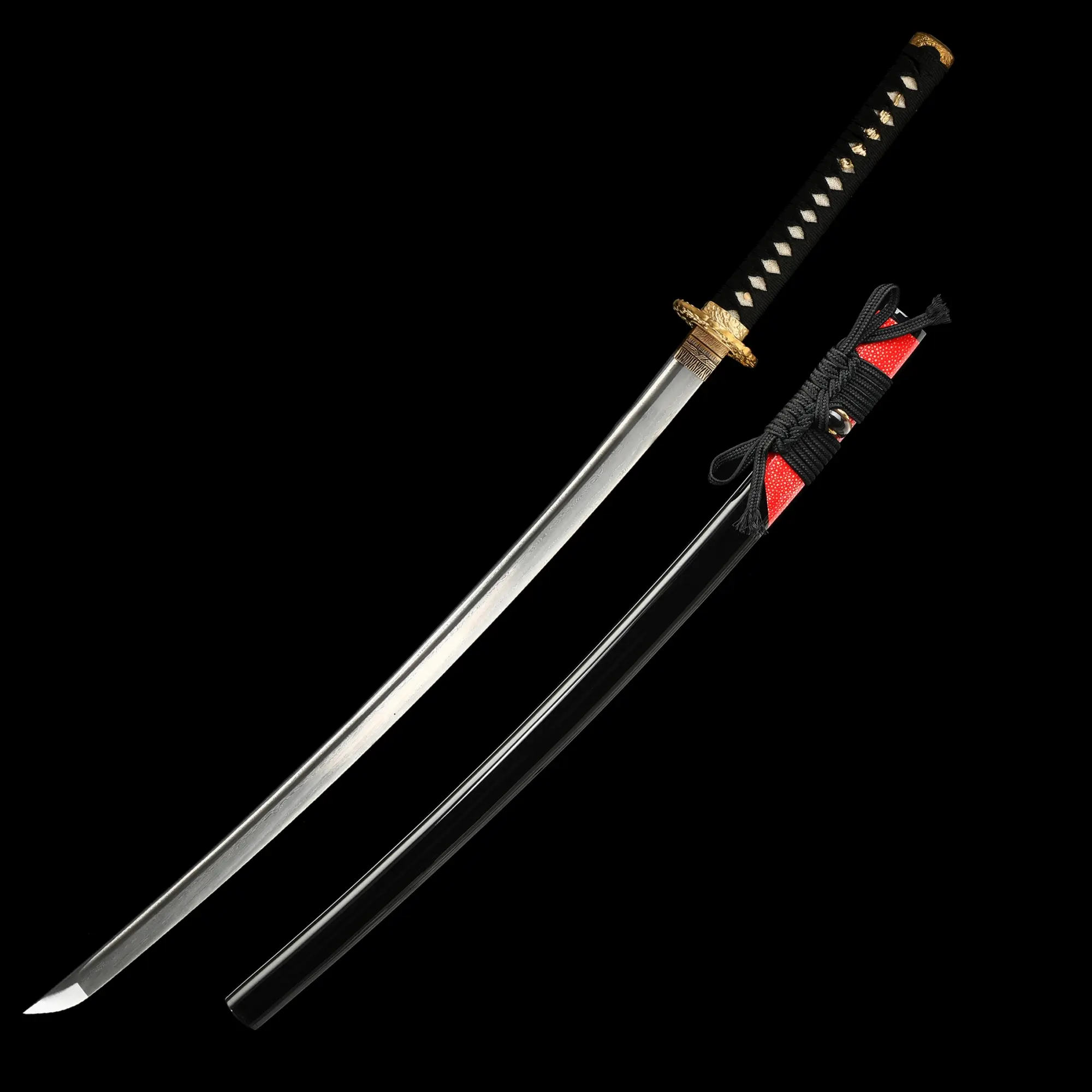 Full Tang Katana | Handmade Full Tang Katana Sword Damascus Steel With ...