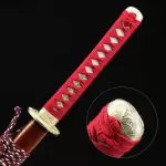 Red Katana | Handmade Japanese Katana Sword Pattern Steel With Red ...
